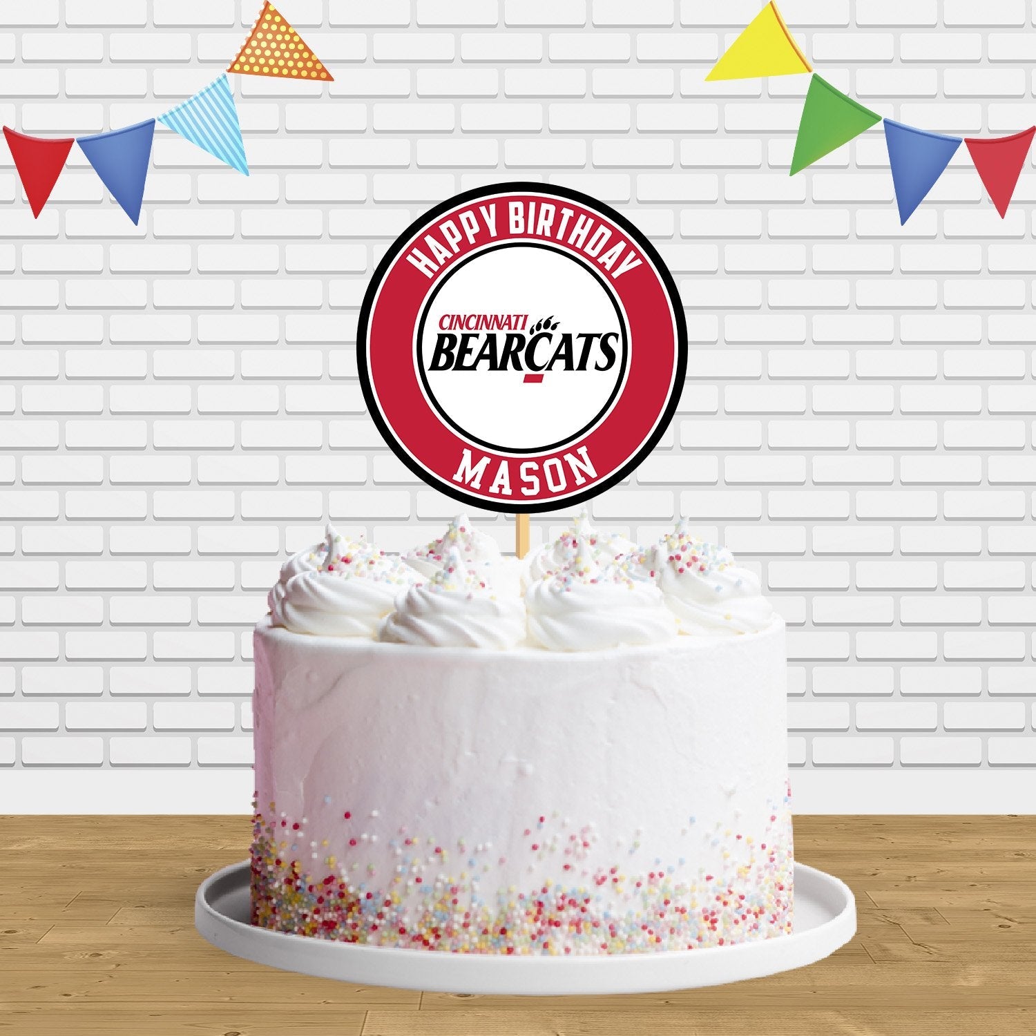 Bearcats Cake Topper Centerpiece Birthday Party Decorations CP138 ...