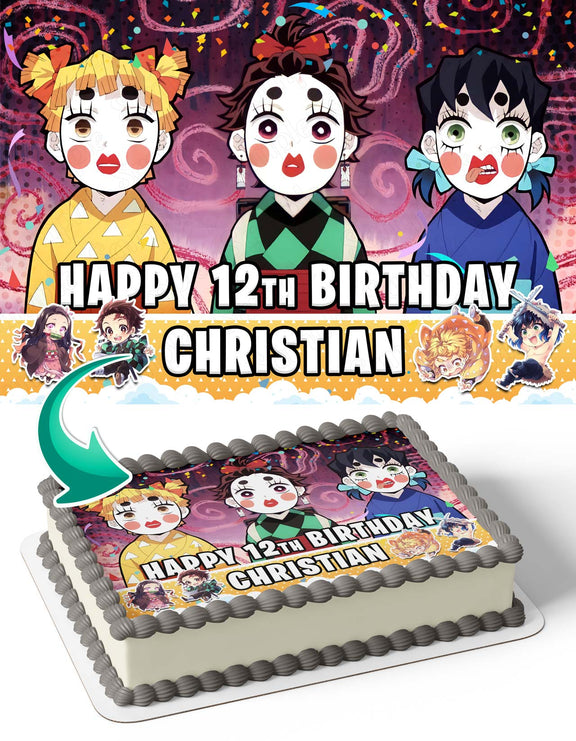 Demon Slayer Kimetsu Meme Edible Cake Toppers – Ediblecaketopper