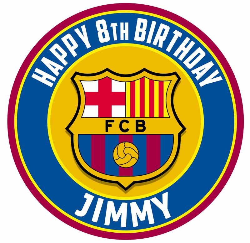 FC Barcelona Barsa Edible Cake Toppers Round – Ediblecaketopper