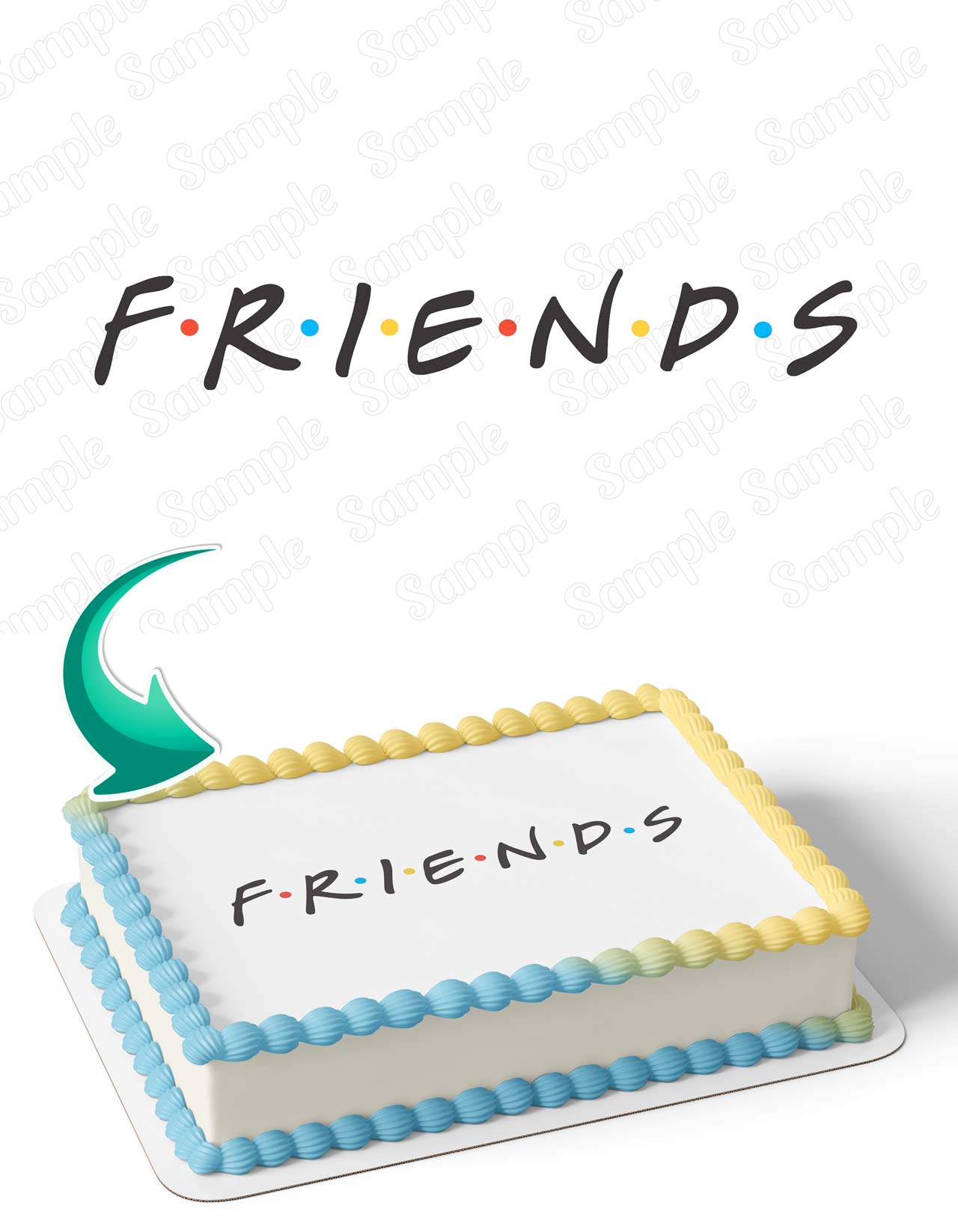 Friends Logo TV Series Edible Cake Toppers – Edible Cake Topper Corp