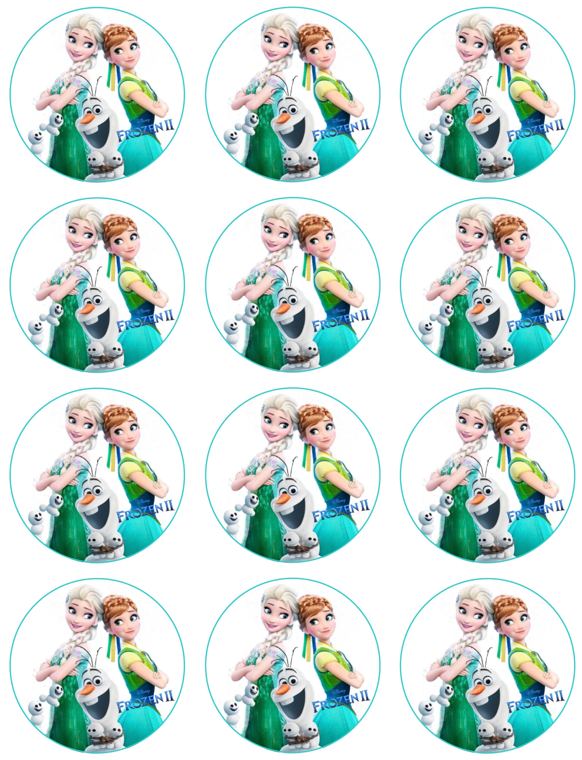 Frozen Princess Girls Edible Cupcake Toppers – Ediblecaketopper