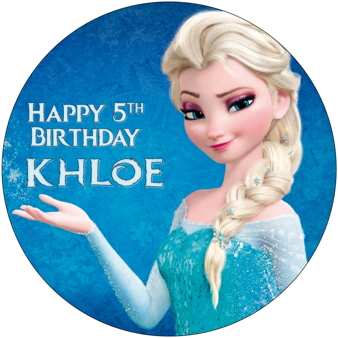 Princess Frozen Kids Girls Edible Cake Toppers Round – Ediblecaketopper