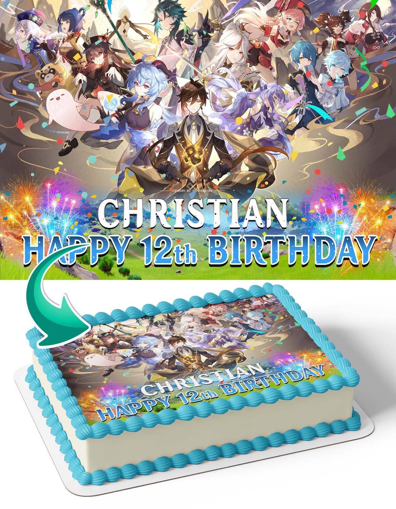 Genshin Impact HF Edible Cake Toppers – Ediblecaketopper