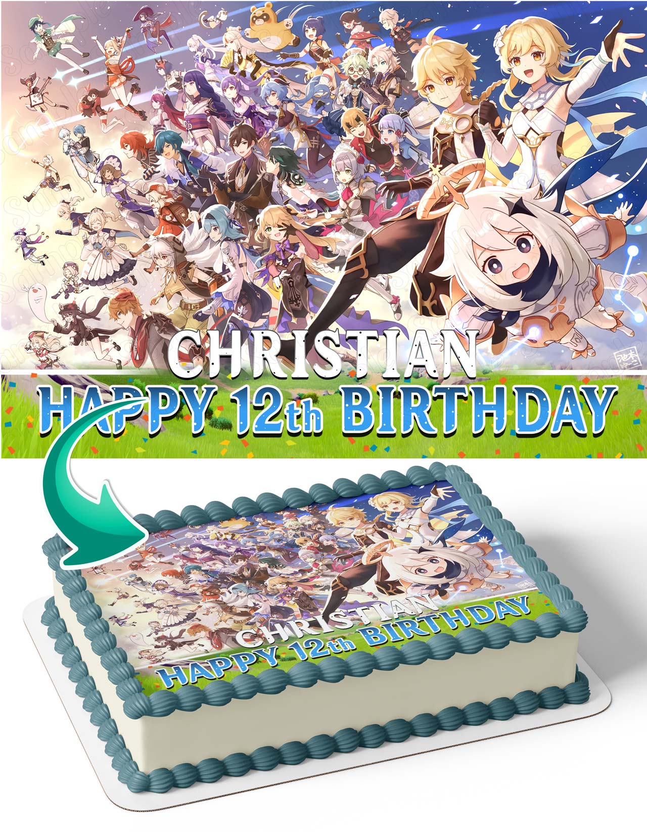 Genshin Impact JK Edible Cake Toppers – Ediblecaketopper