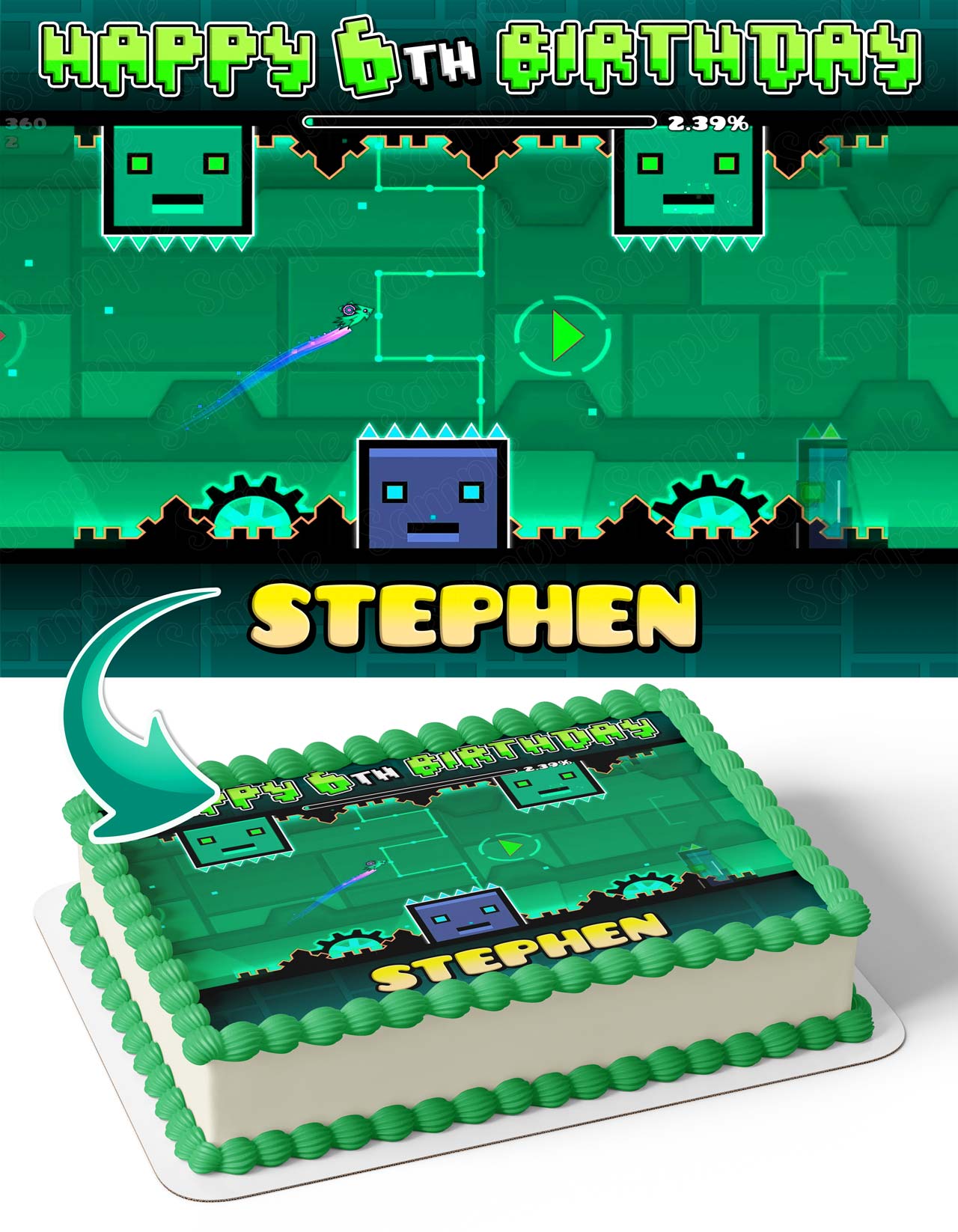 Geometry Dash Deadlock Edible Cake Toppers – Ediblecaketopper