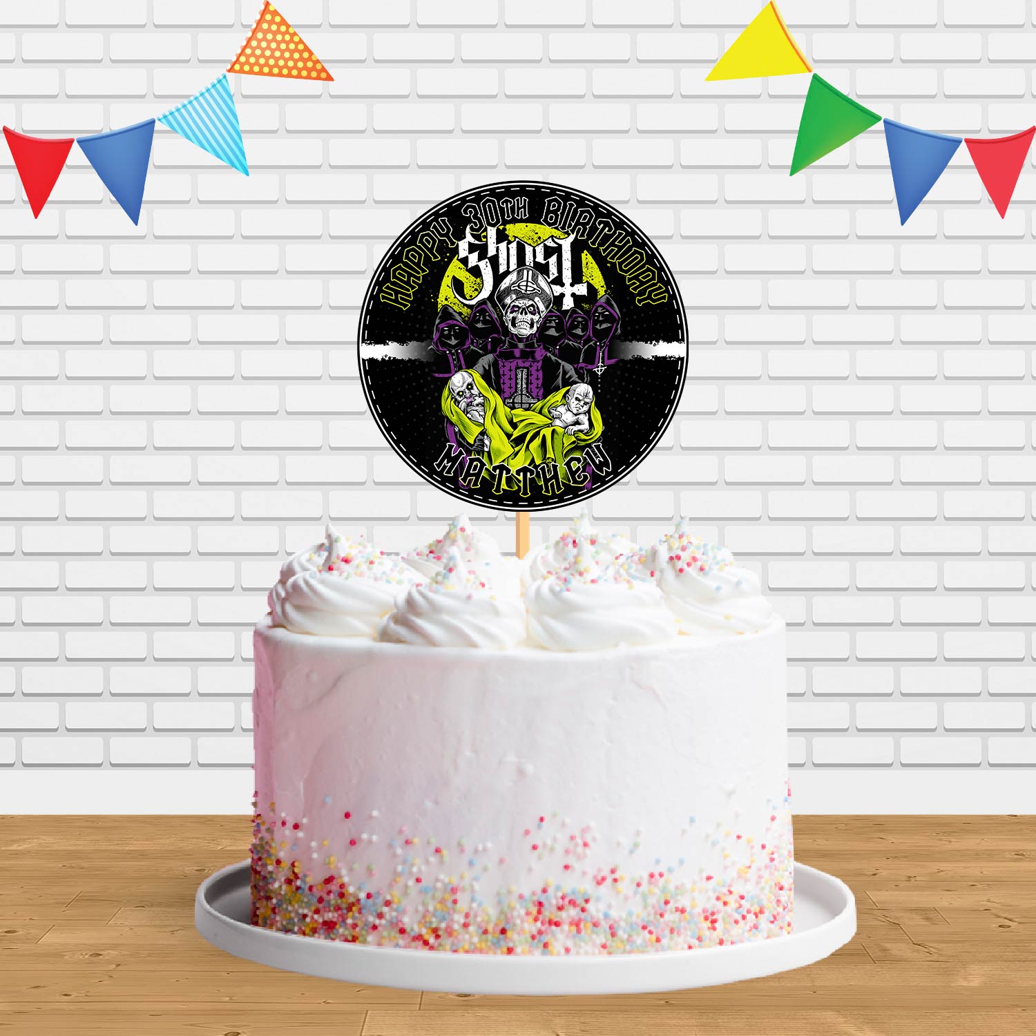 Ghost Cake Topper Centerpiece Birthday Party Decorations CP912 – Edible ...