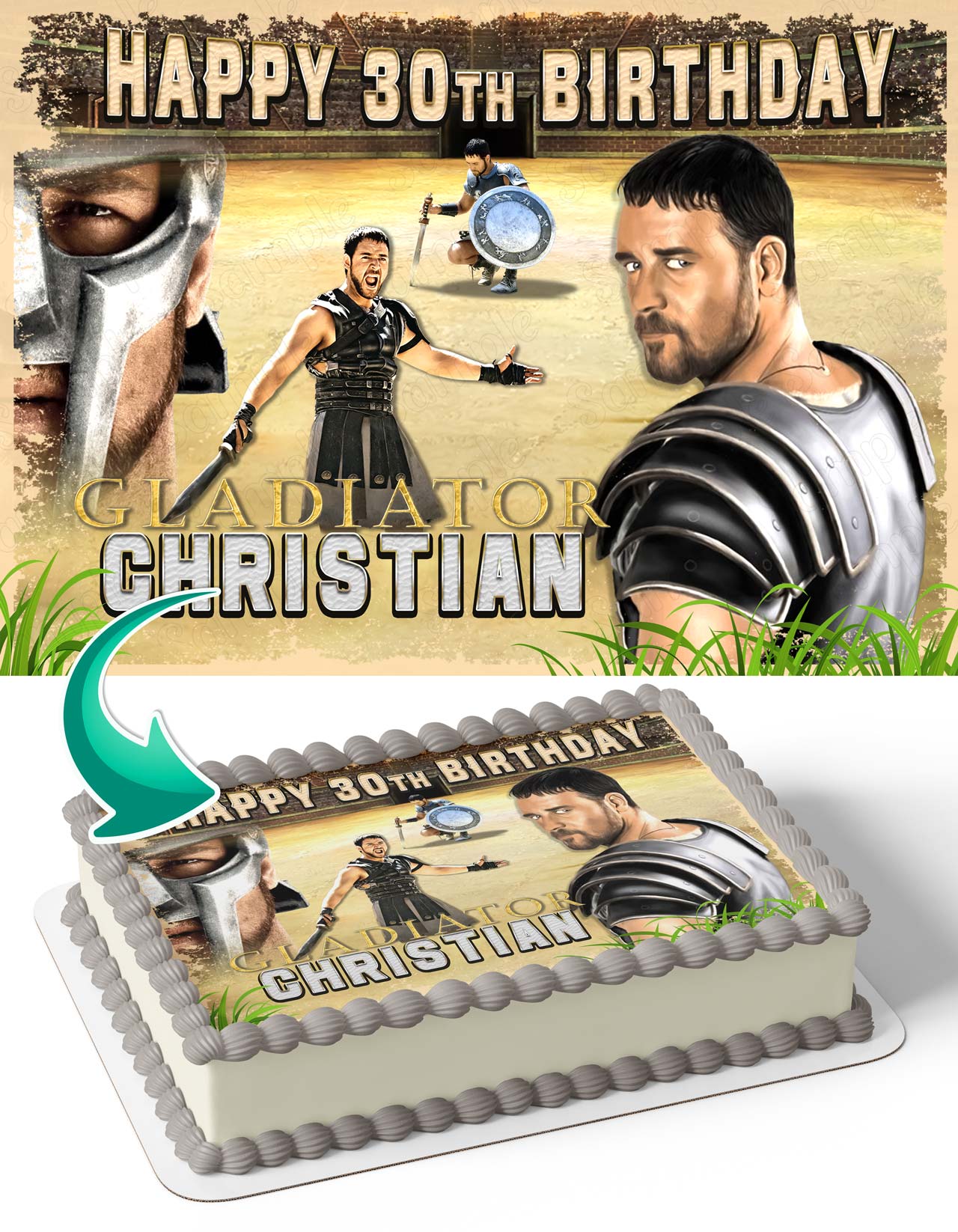 Gladiator Movie Edible Cake Toppers – Ediblecaketopper