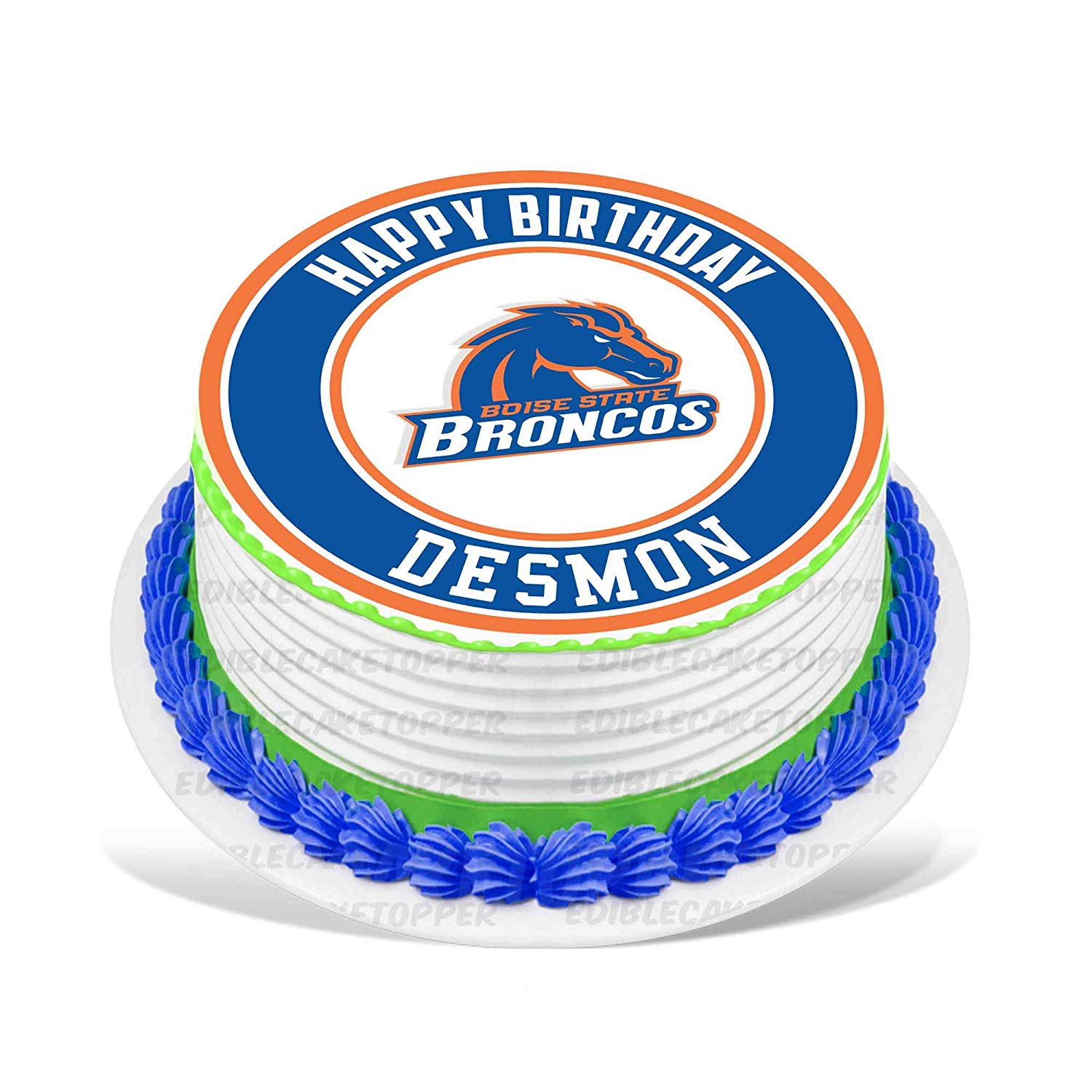Boise State Broncos Edible Cake Toppers Round – Ediblecaketopper