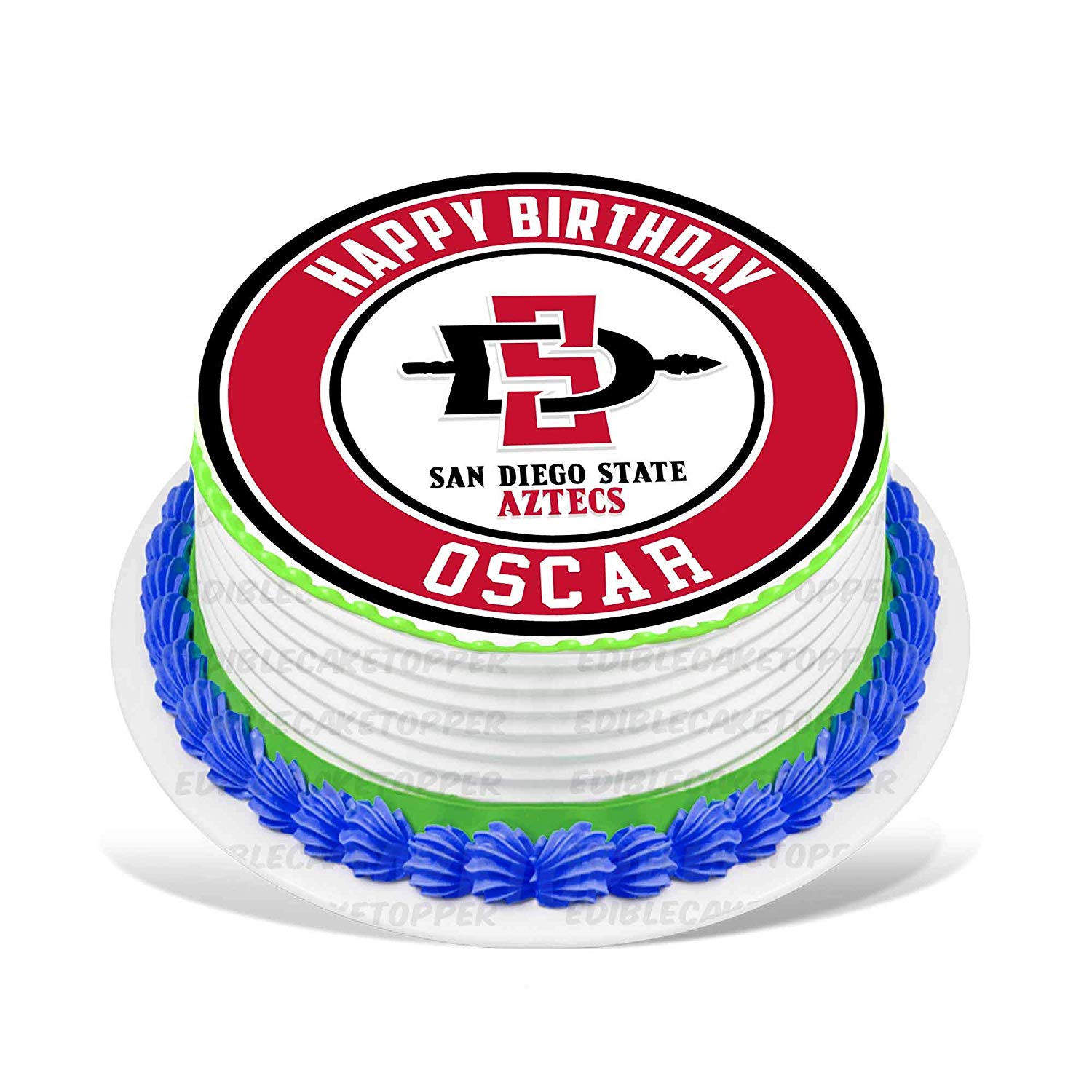 San Diego State Aztecs Edible Cake Toppers Round – Ediblecaketopper