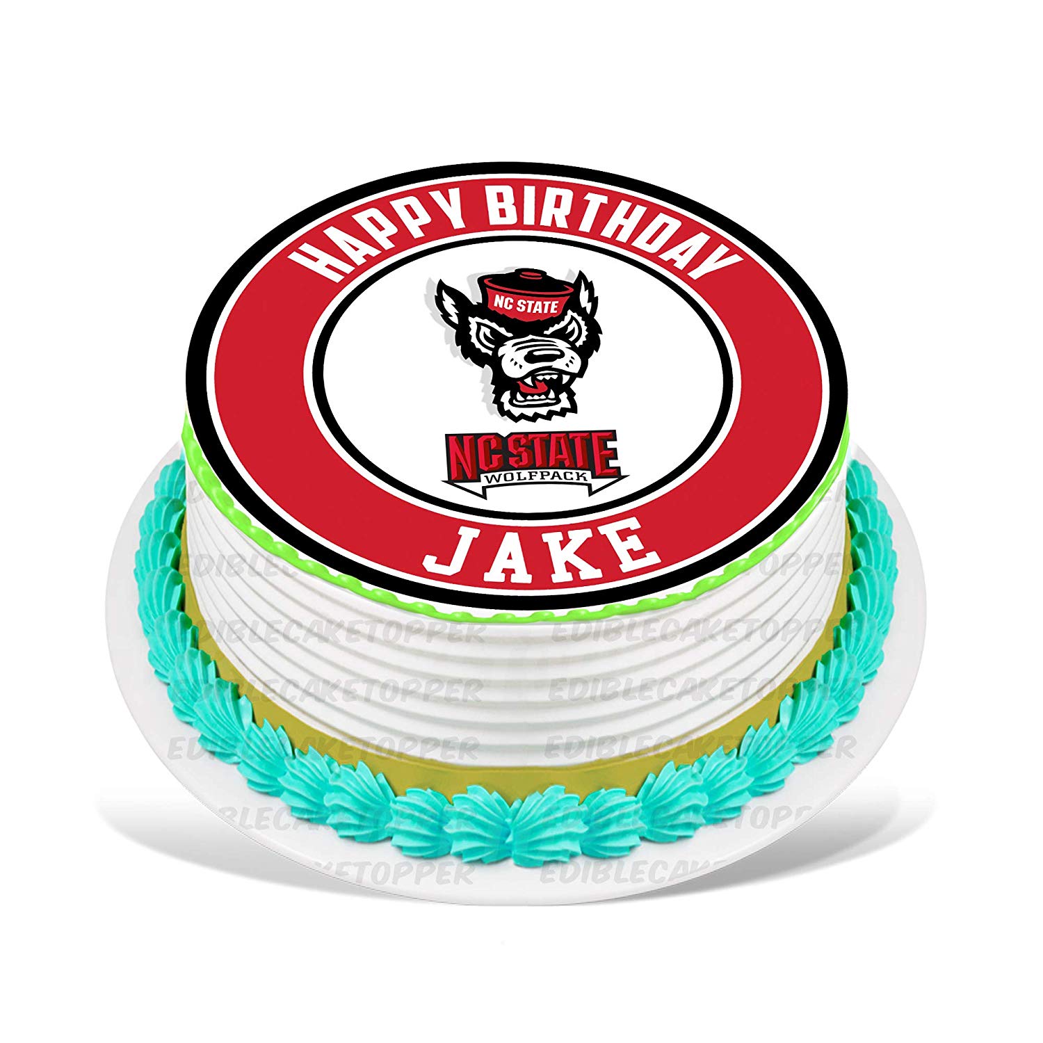 North Carolina State Wolfpack Edible Cake Toppers Round – Ediblecaketopper