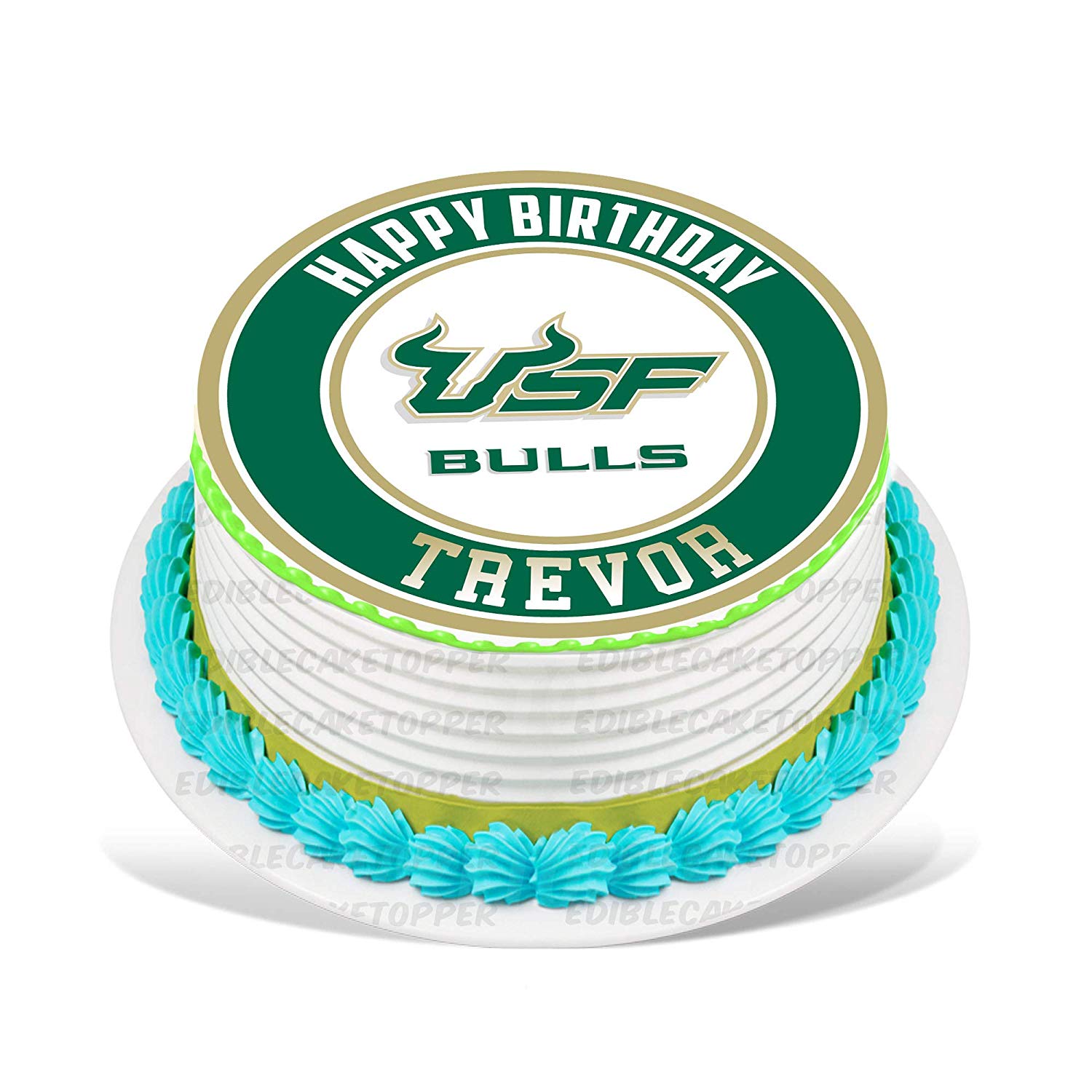 South Florida Bulls Edible Cake Toppers Round – Ediblecaketopper
