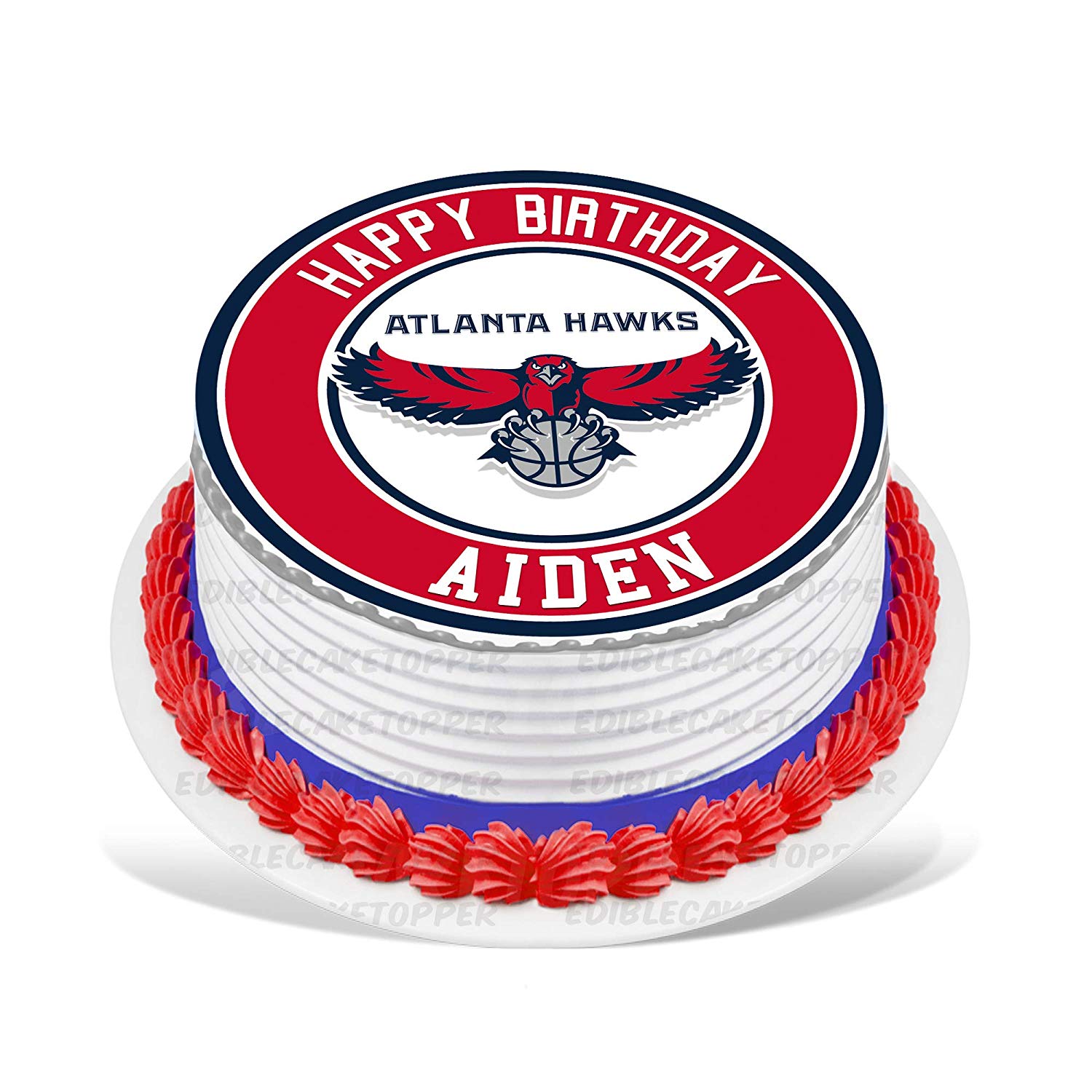 Atlanta Hawks Edible Cake Toppers Round – Ediblecaketopper