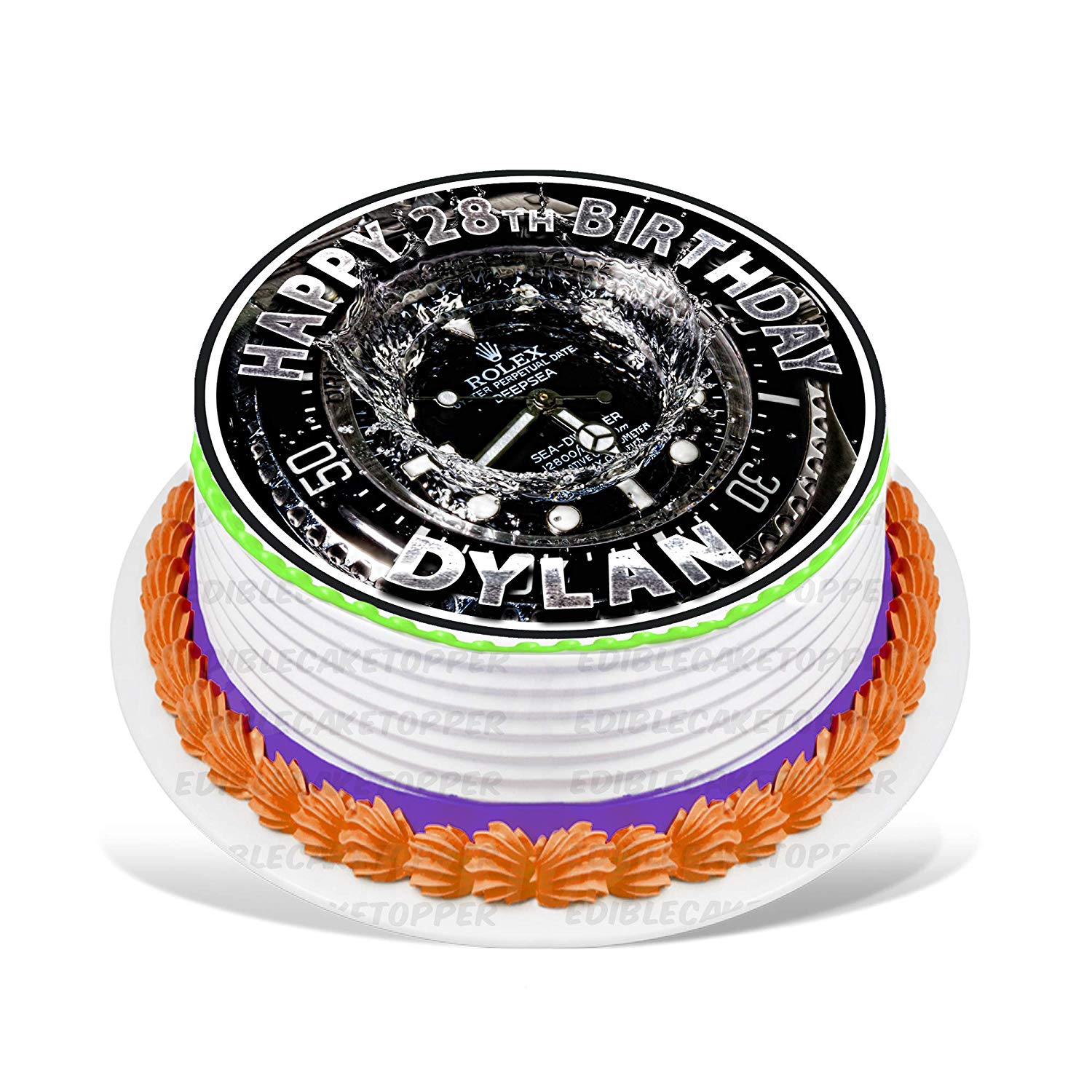 Luxury Watch Fans Edible Cake Toppers Round – Ediblecaketopper