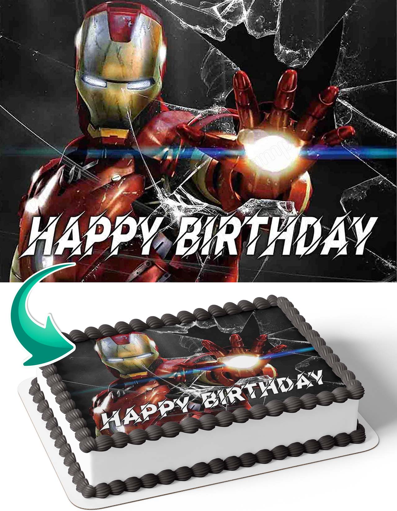 Iron Man Avenger IA Edible Cake Toppers – Ediblecaketopper