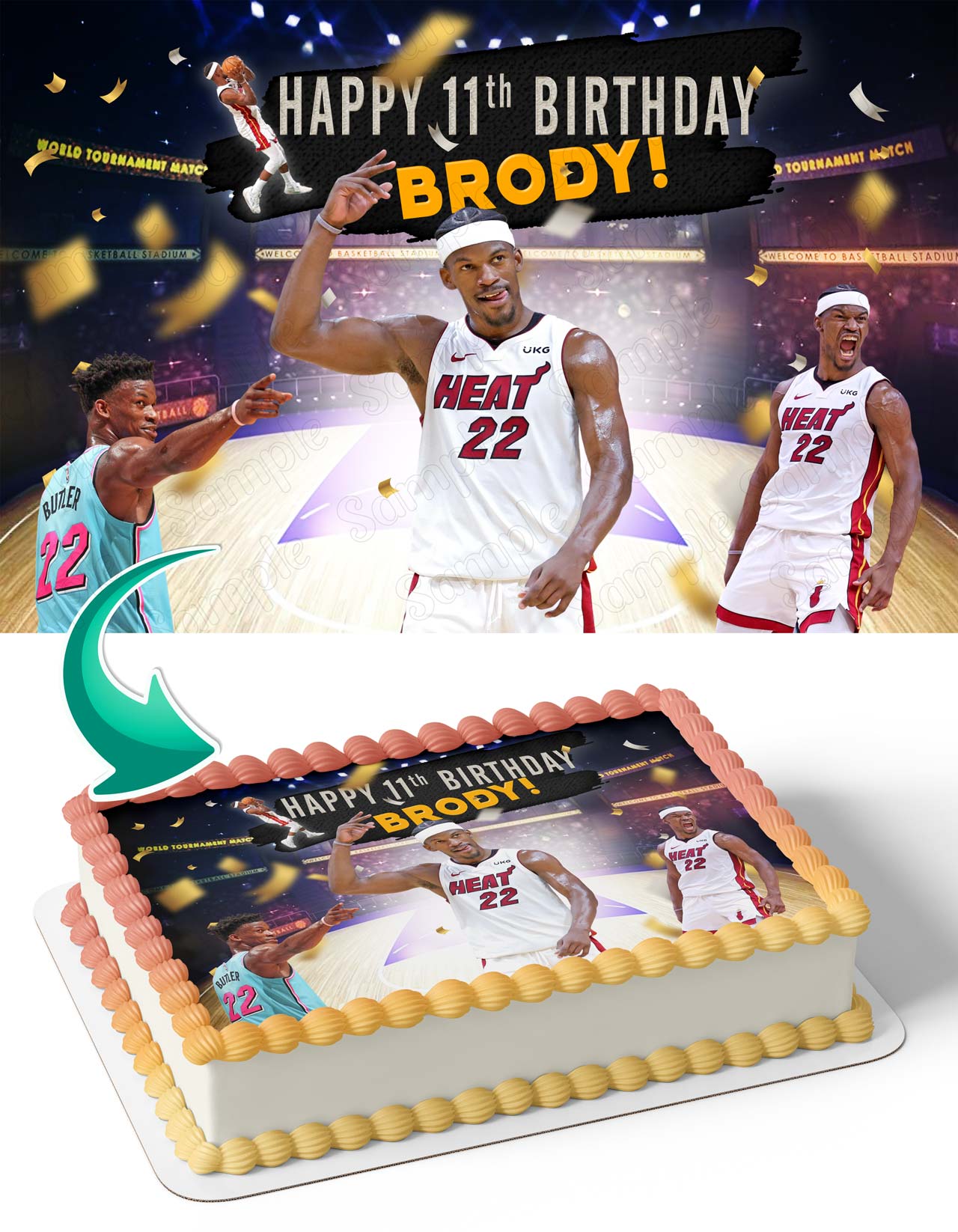 Jimmy Blutler Buckets Miami Heat Edible Cake Toppers – Ediblecaketopper