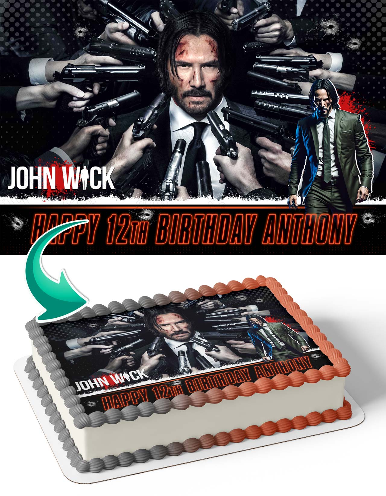 John Wick Chapter 4 Edible Cake Toppers – Ediblecaketopper