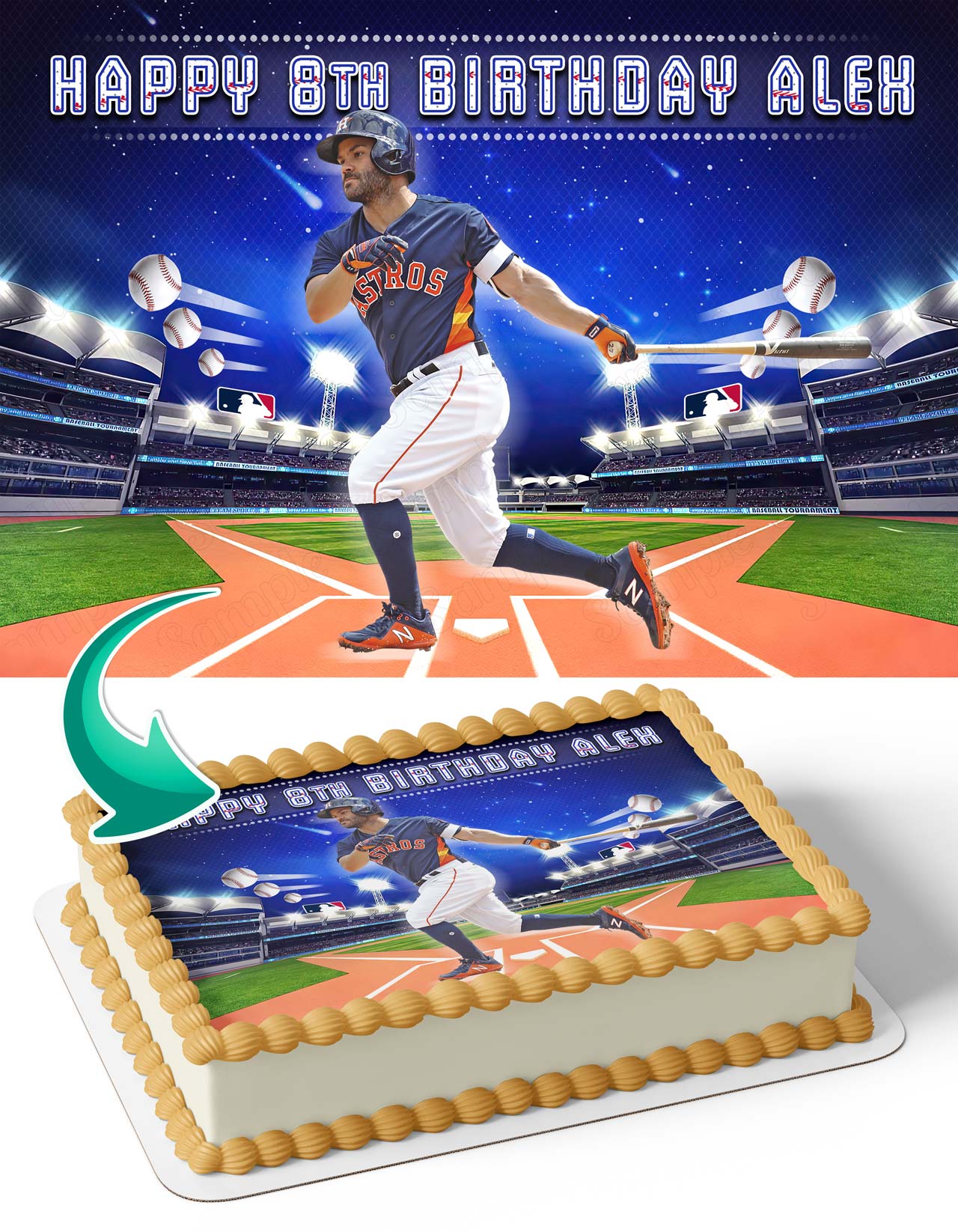 Jose Altuve Astros Edible Cake Toppers – Ediblecaketopper