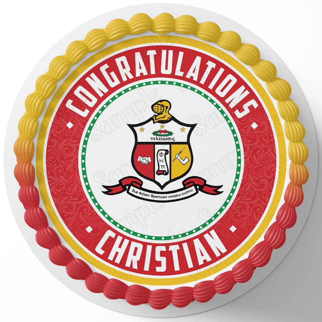 Kappa Alpha Psi Edible Cake Toppers Round – Edible Cake Topper Corp