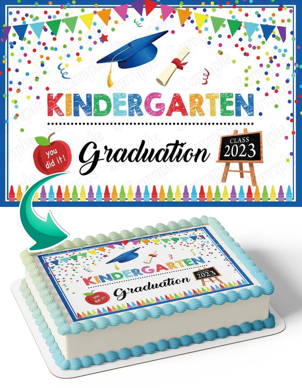 Kindergarten Graduation Class You Did It Edible Cake Toppers ...
