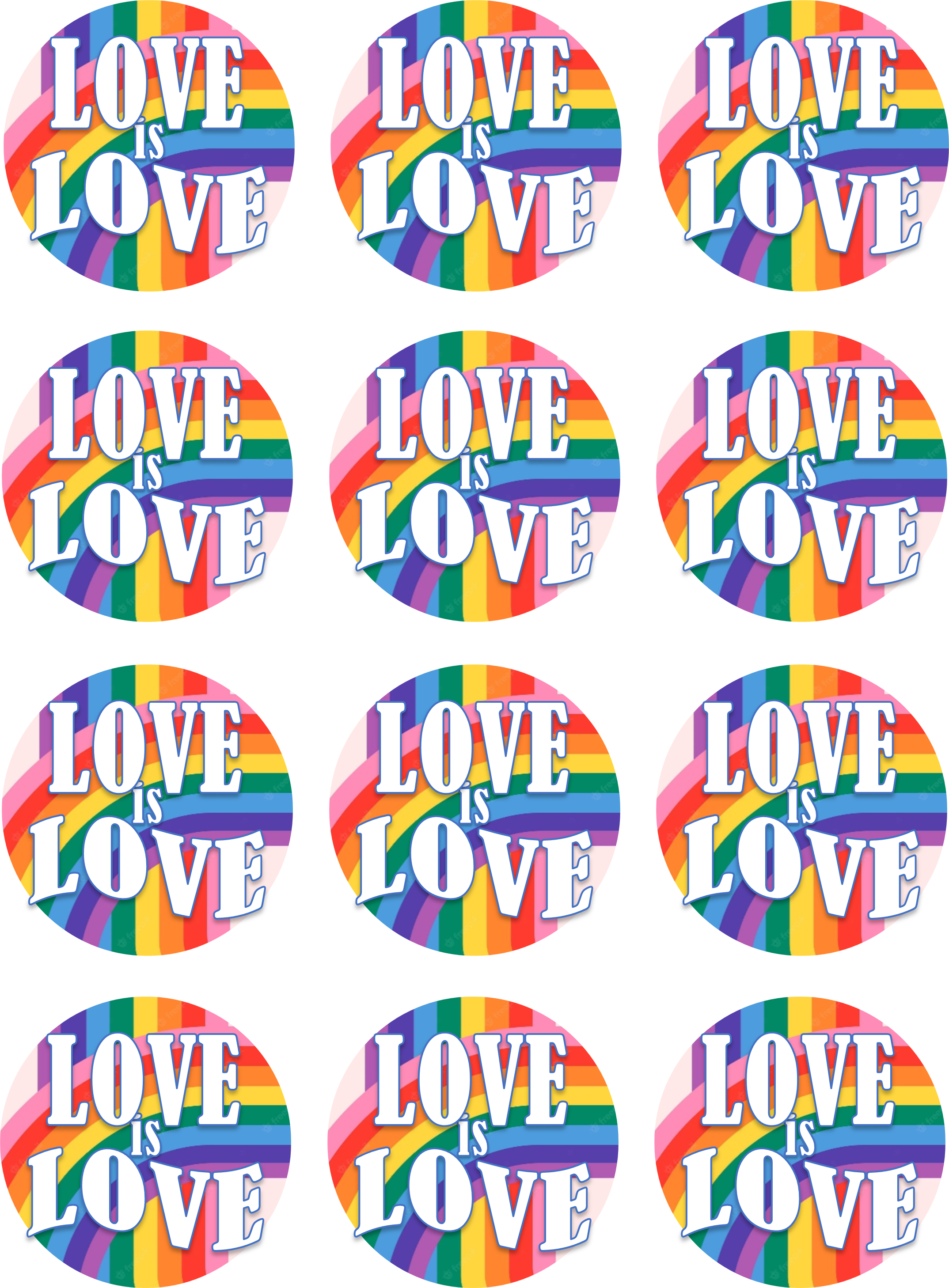 Love is Love Edible Cupcake Toppers – Ediblecaketopper