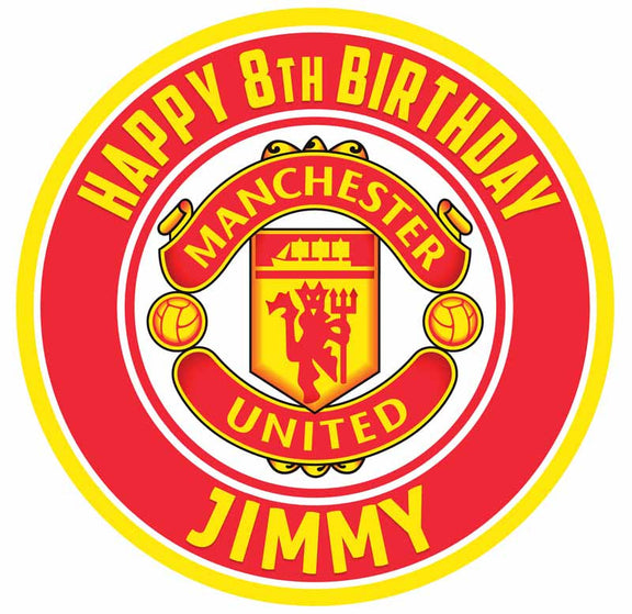 Manchester United FC Edible Cake Toppers Round – Ediblecaketopper
