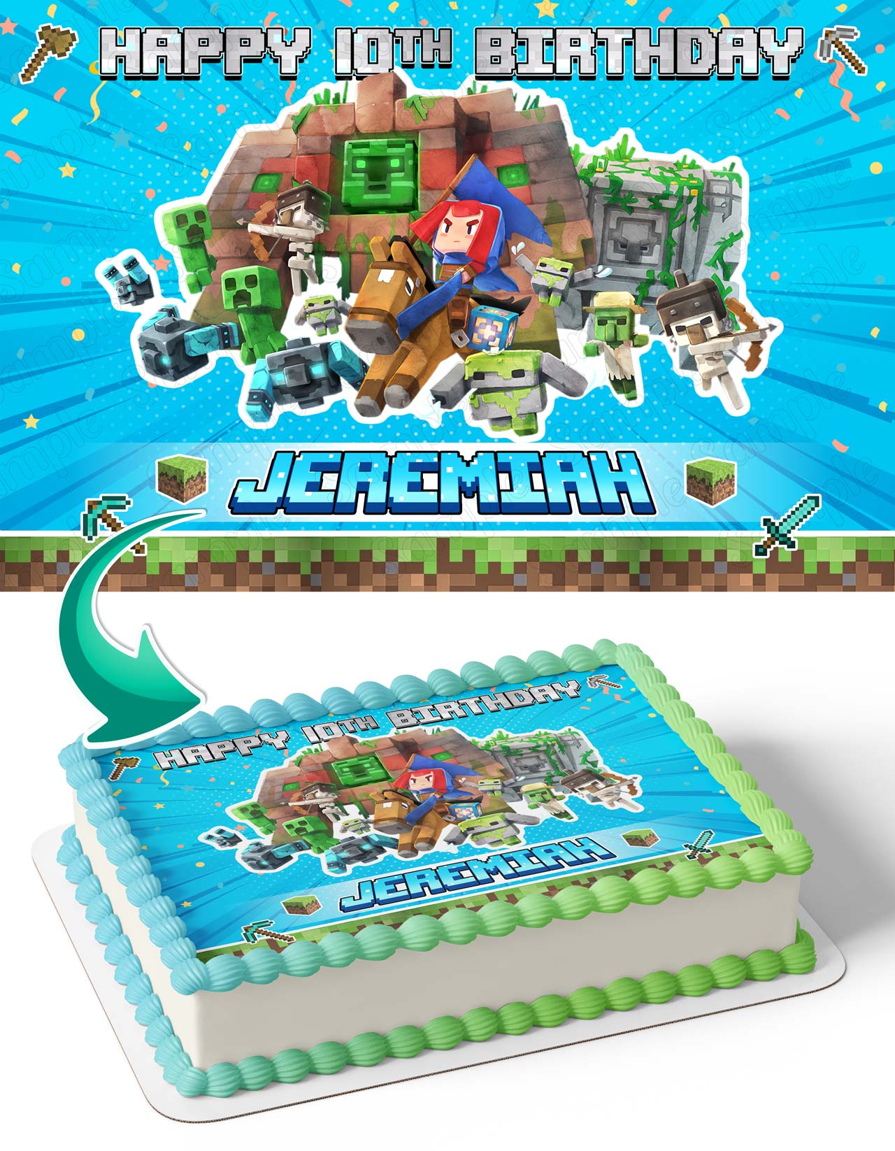 Minecraft Legends LP Edible Cake Toppers – Ediblecaketopper