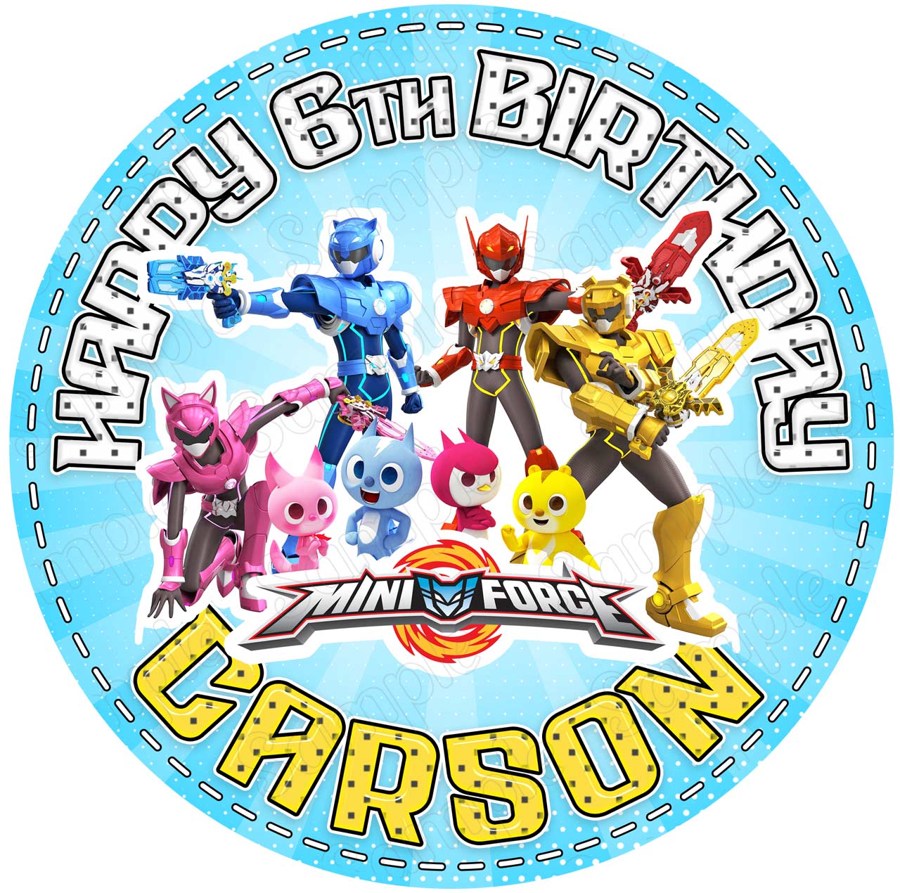 Miniforce Edible Cake Toppers Round – Edible Cake Topper Corp