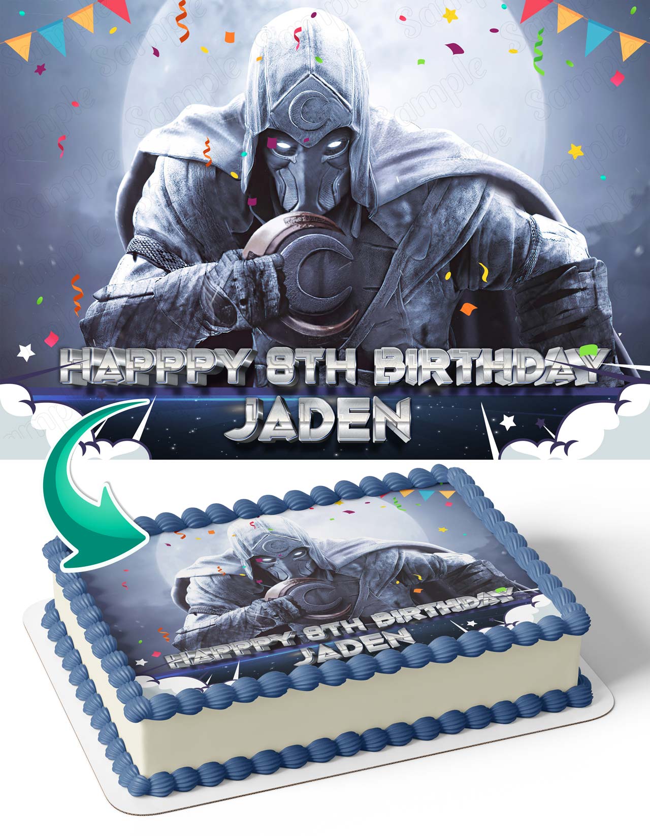 Moon Knight Edible Cake Toppers – Ediblecaketopper