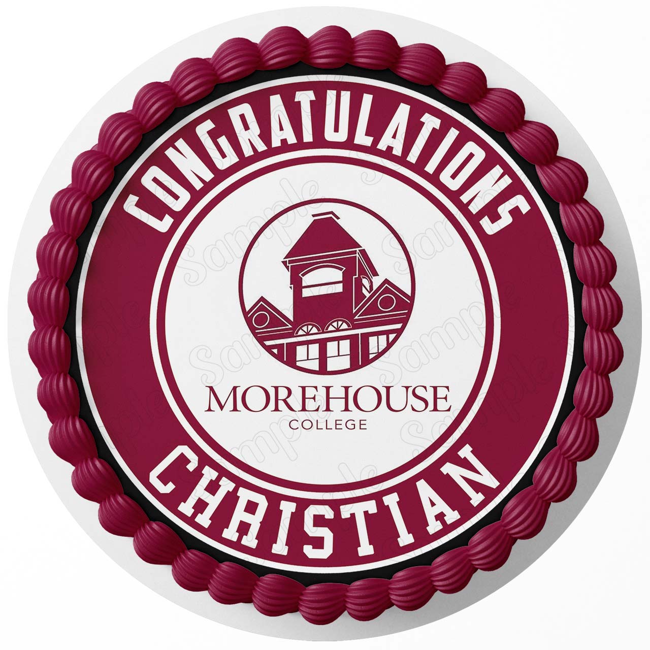 Morehouse College Edible Cake Toppers Round – Ediblecaketopper