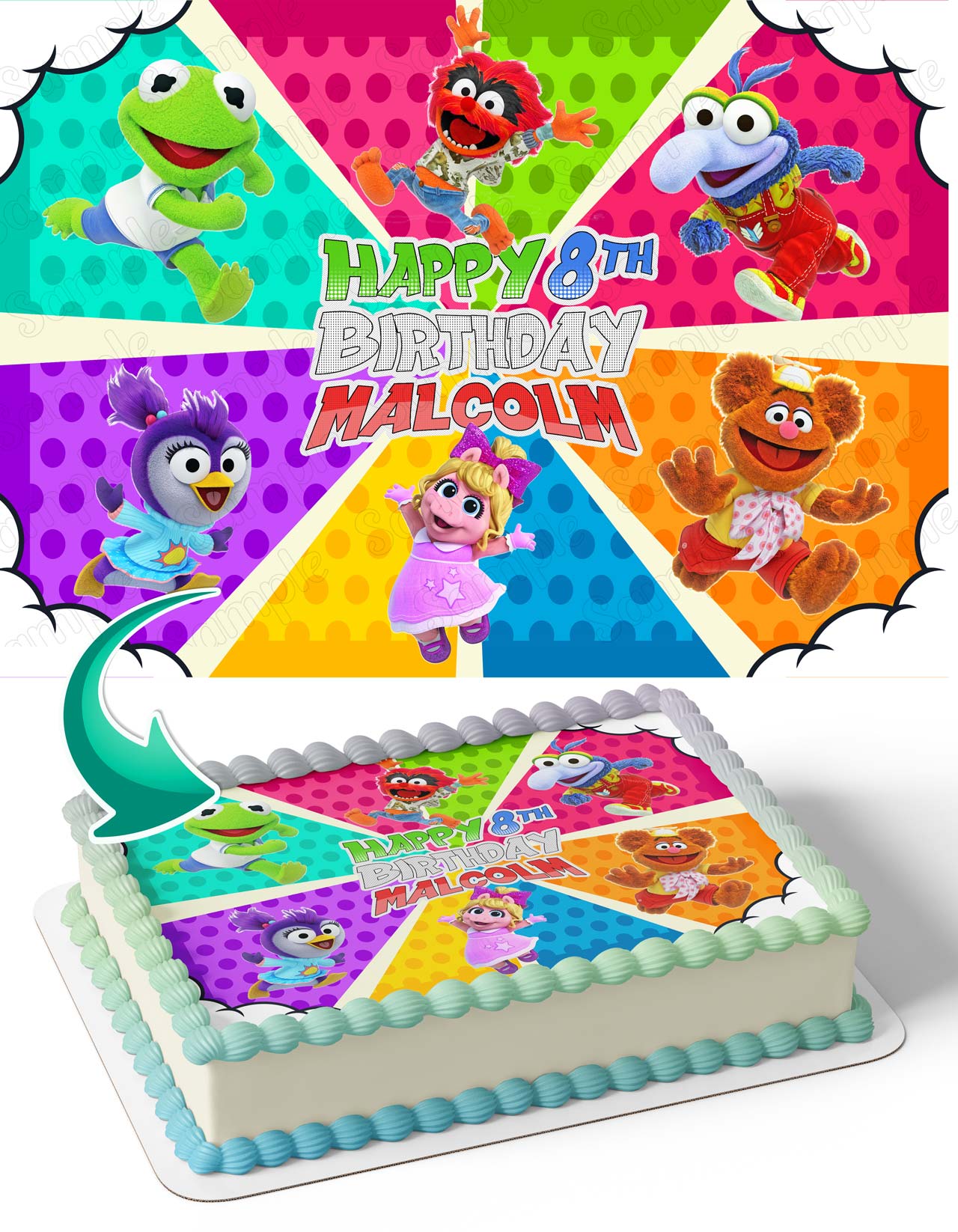 Muppet Babies Gonzo Kermit Animal Fozzie Edible Cake Toppers ...
