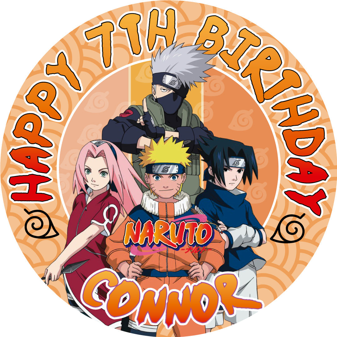 Naturo Anime World Edible Cake Toppers Round – Ediblecaketopper
