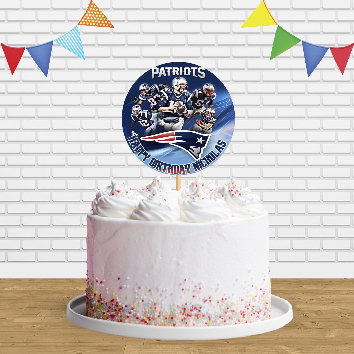 Patriots Cake Topper Centerpiece Birthday Party Decorations CP450 ...