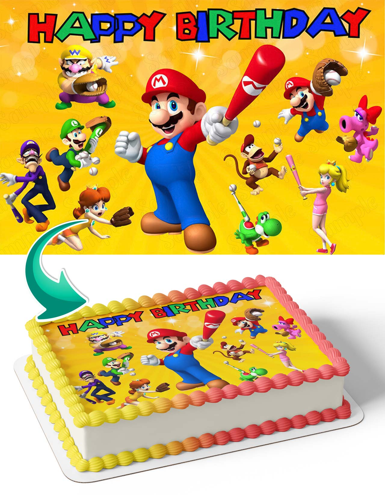 Nintendo Mario Bros YB Edible Cake Toppers – Ediblecaketopper
