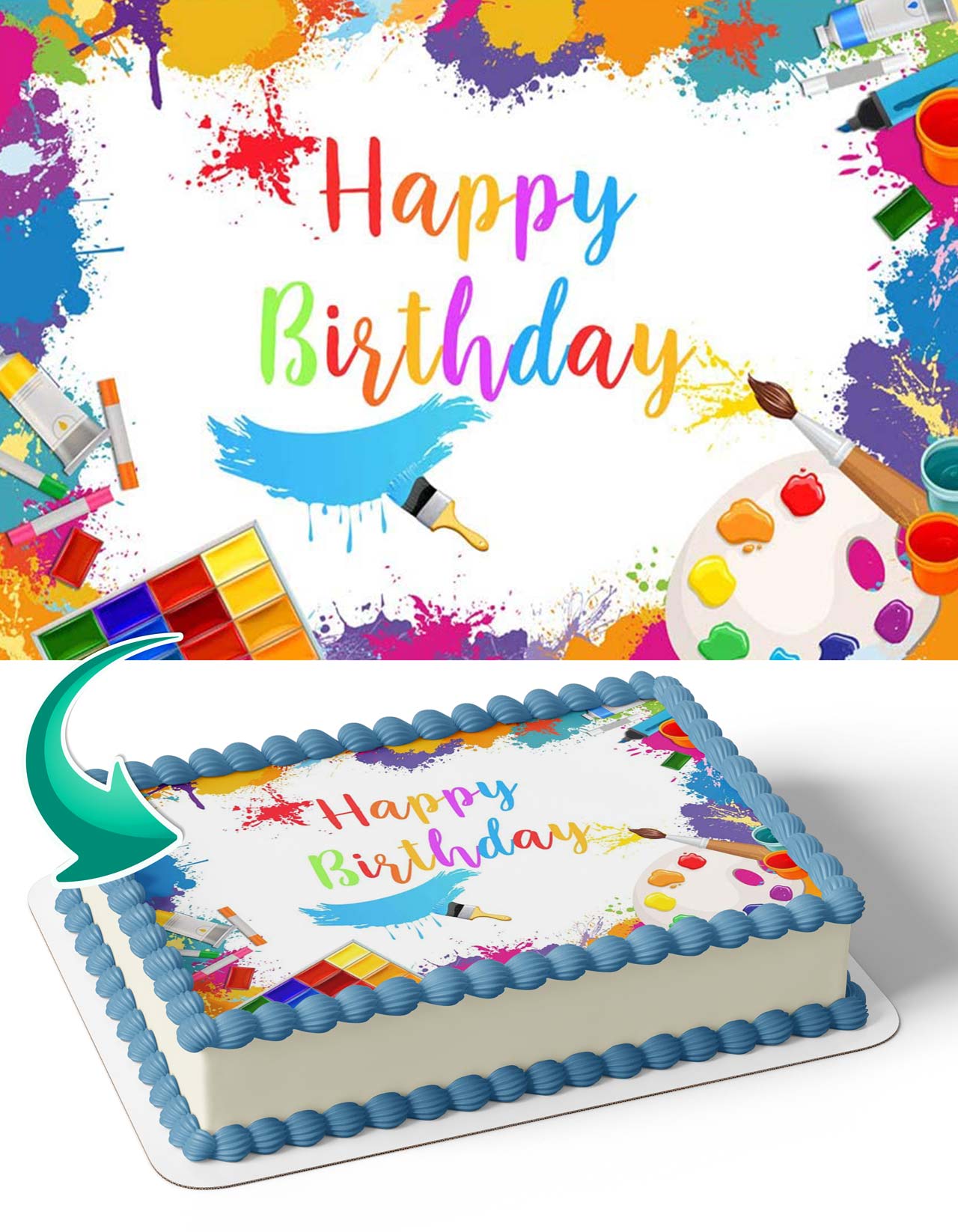 Paint Splash Art Edible Cake Toppers – Ediblecaketopper