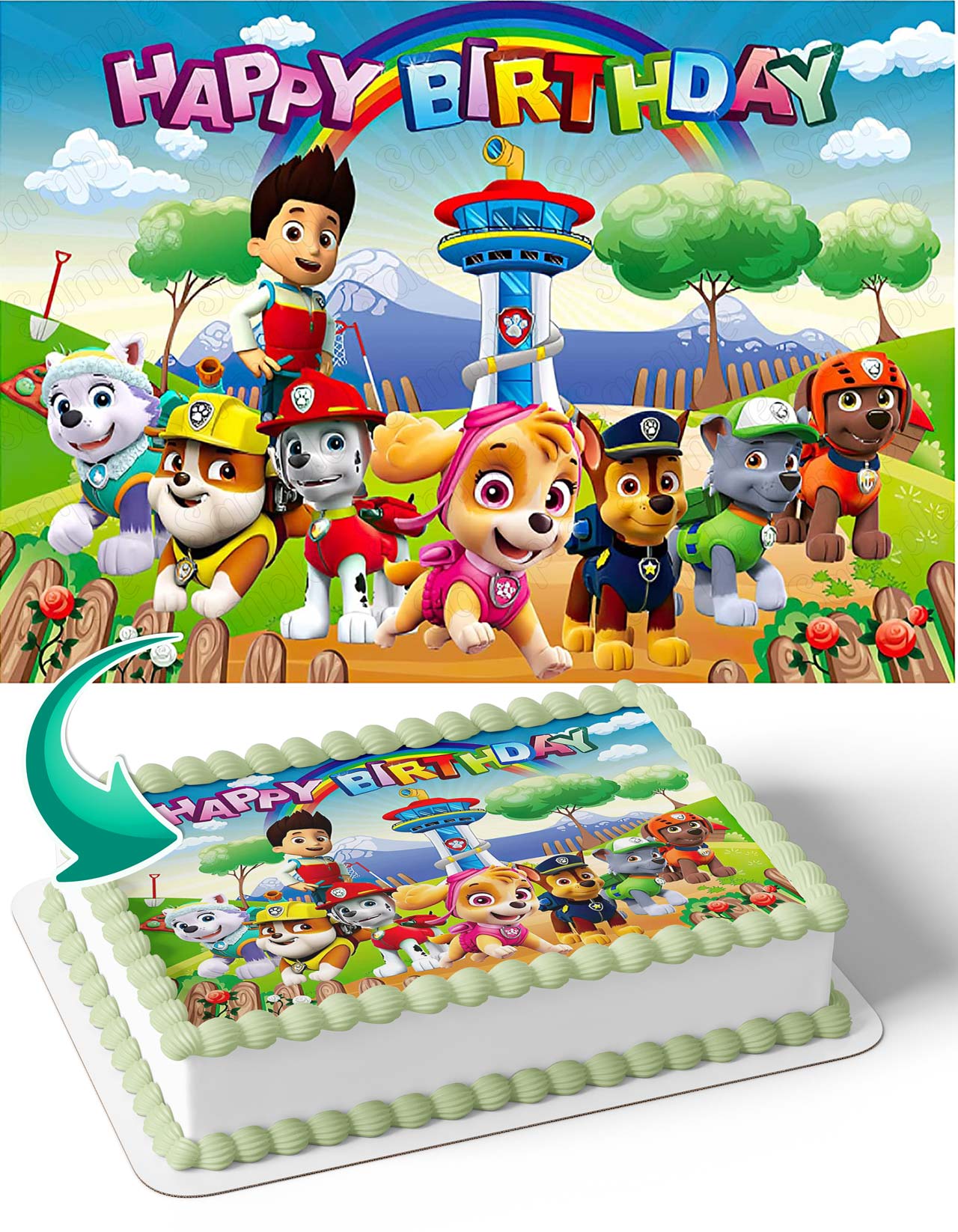 Paw Patrol Dog Crew Guards Edible Cake Toppers – Ediblecaketopper