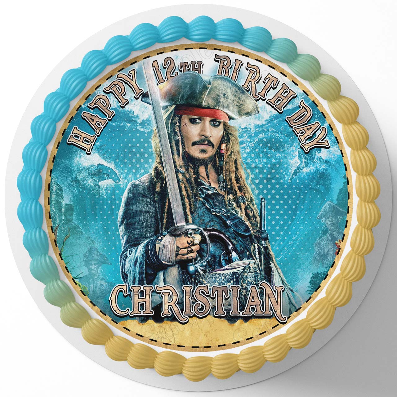 Pirates of the Caribbean PR Edible Cake Toppers Round – Ediblecaketopper