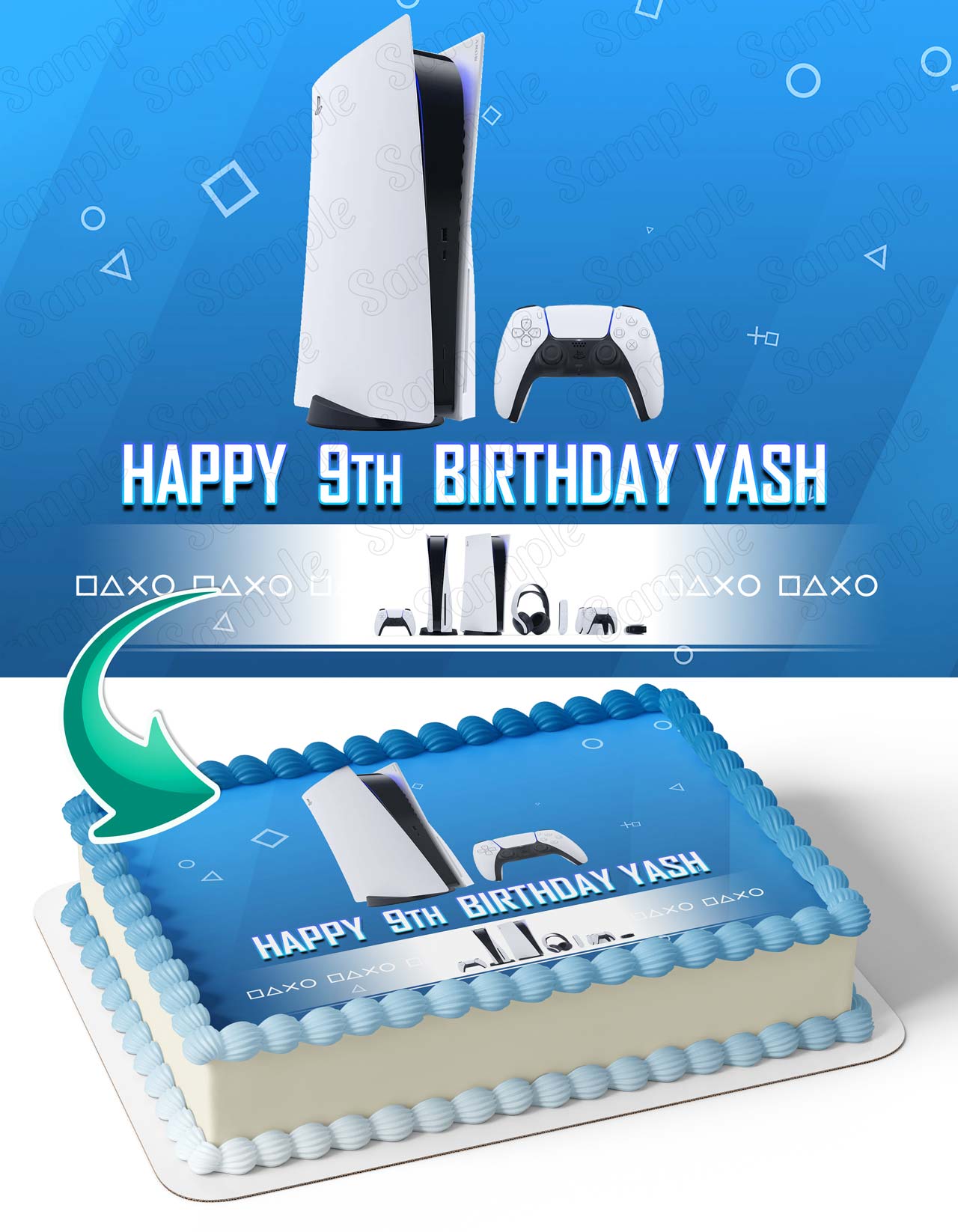 Play Station 5 Console Edible Cake Toppers – Ediblecaketopper