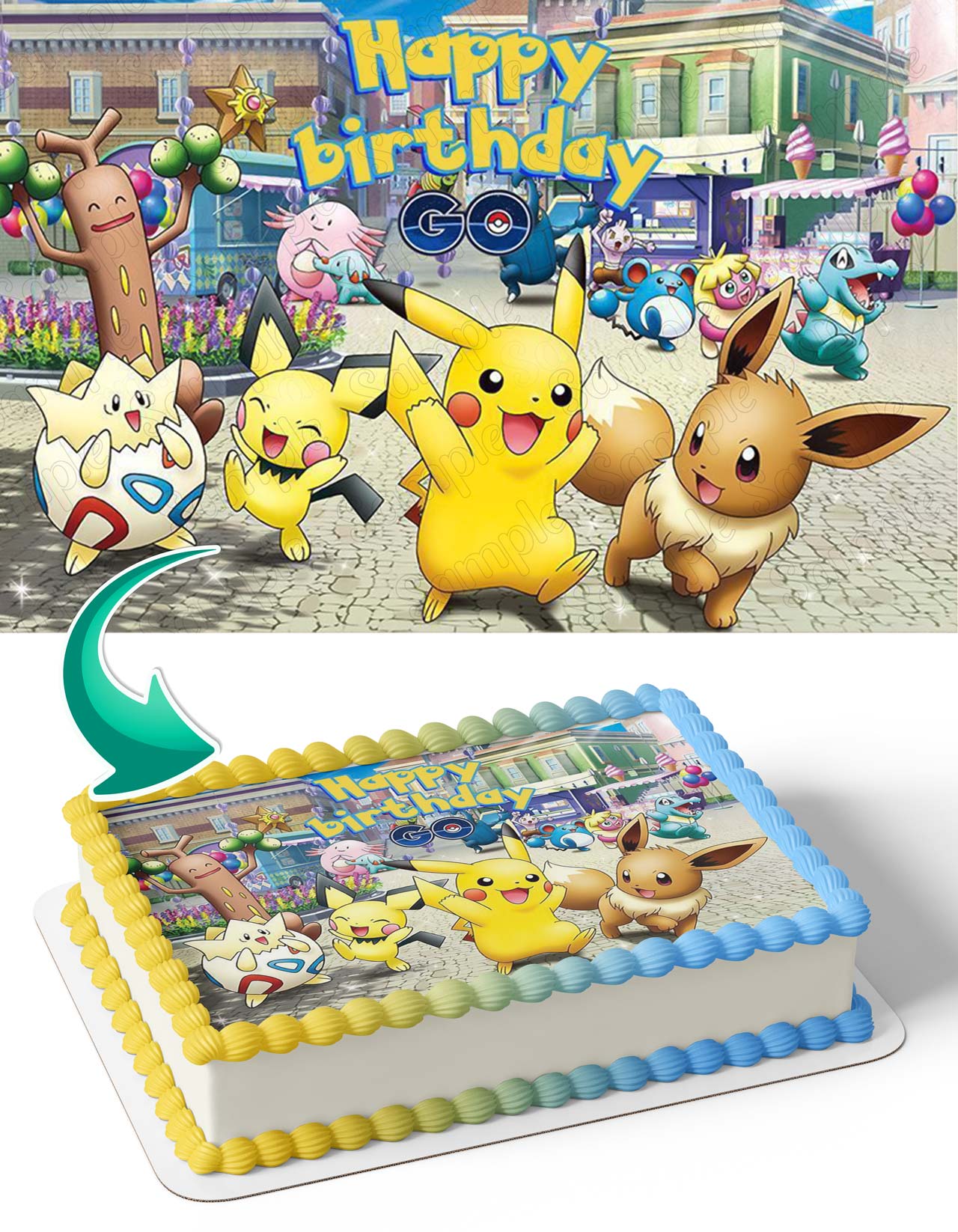 Pokemon Go Game Edible Cake Toppers – Ediblecaketopper