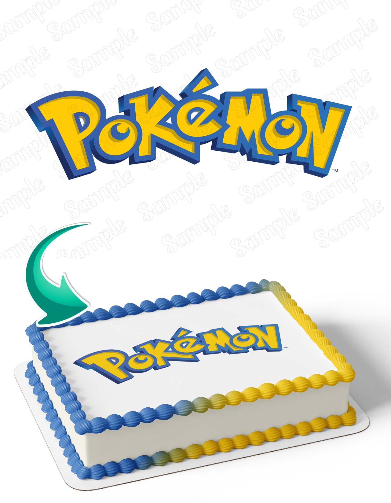Pokemon Logo Edible Cake Toppers – Ediblecaketopper
