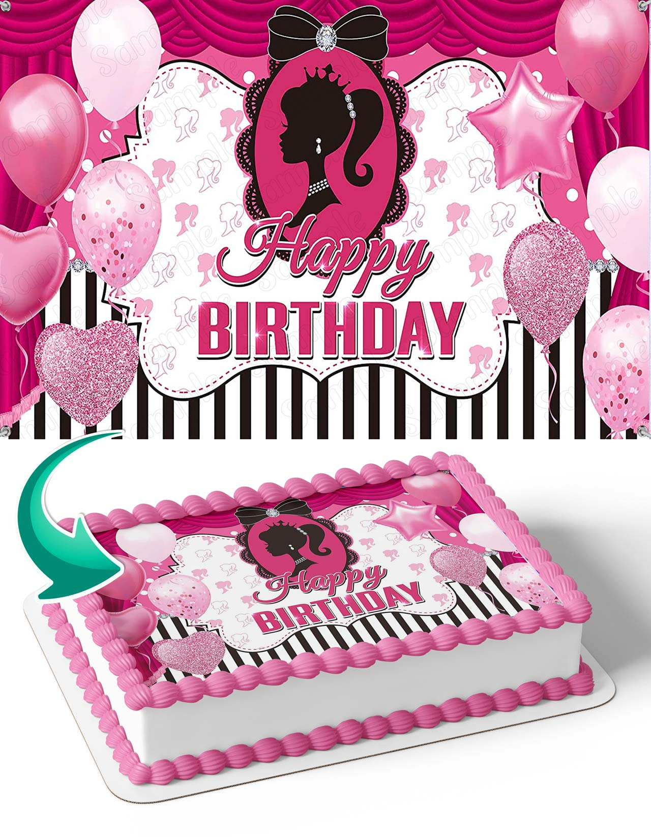 Princess Lady Birthday Edible Cake Toppers – Ediblecaketopper