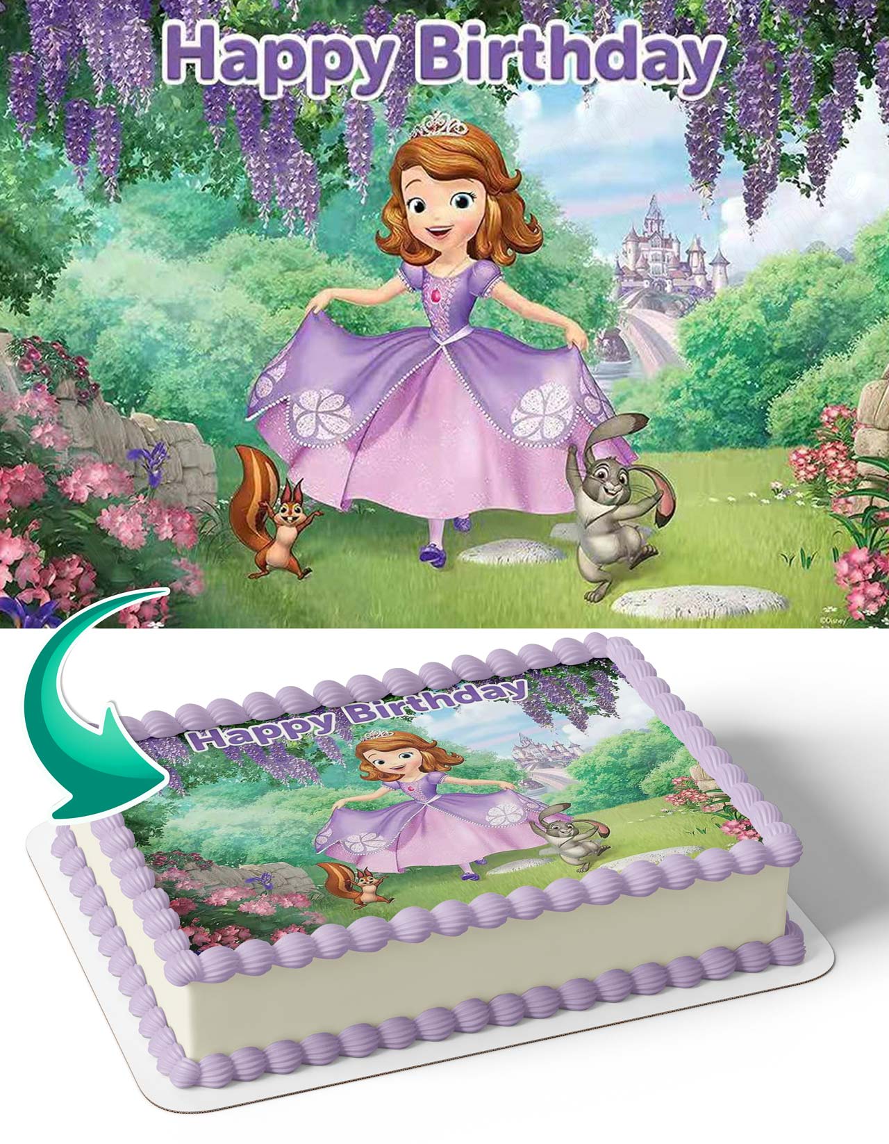 Sofia the First Princess SF Edible Cake Toppers – Ediblecaketopper