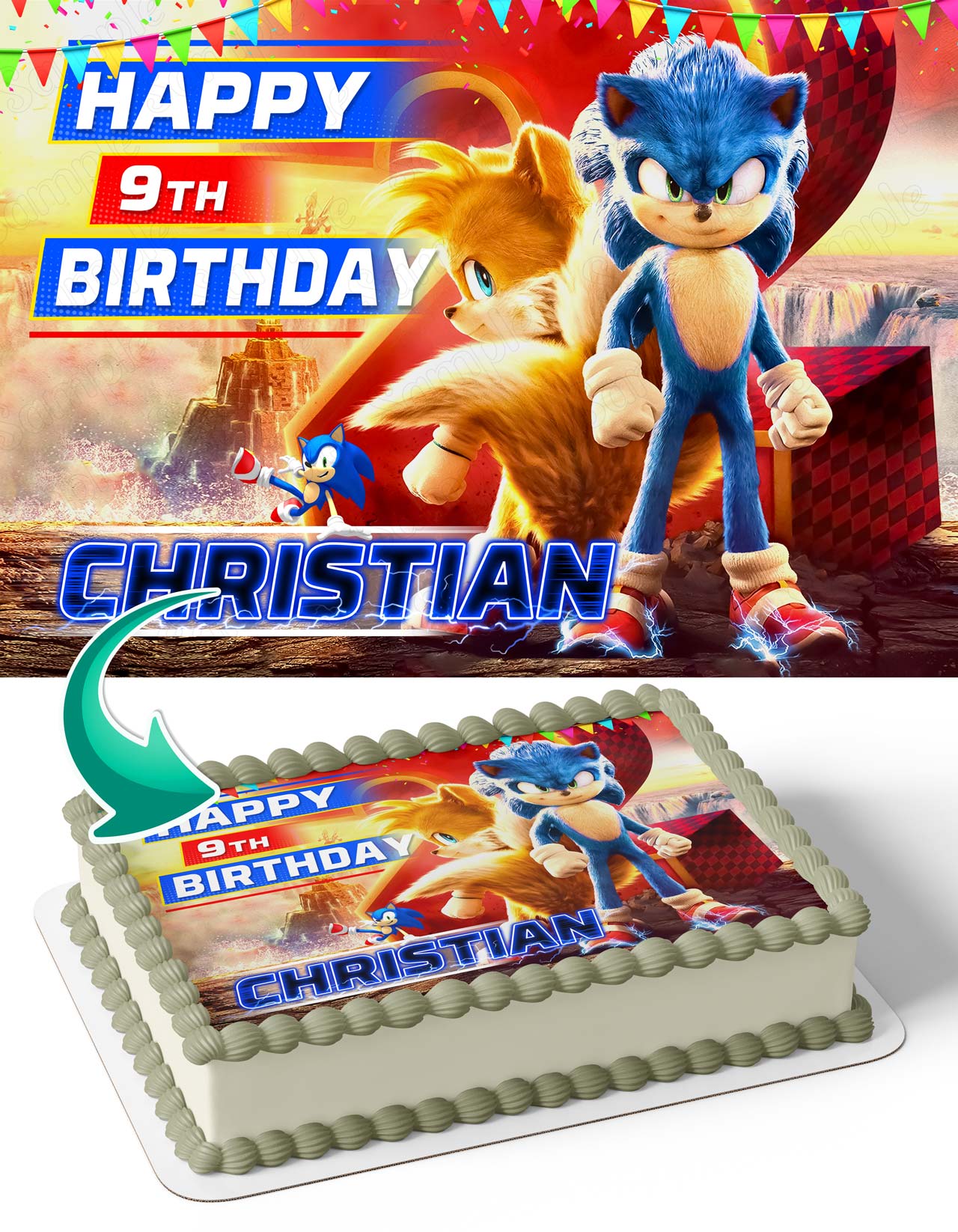 Sonic the Hedgehog II 2022 KL Edible Cake Toppers – Ediblecaketopper
