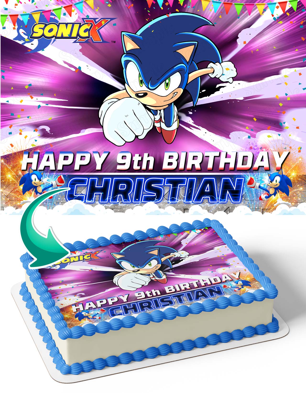 Sonic X Retro Edible Cake Toppers – Ediblecaketopper