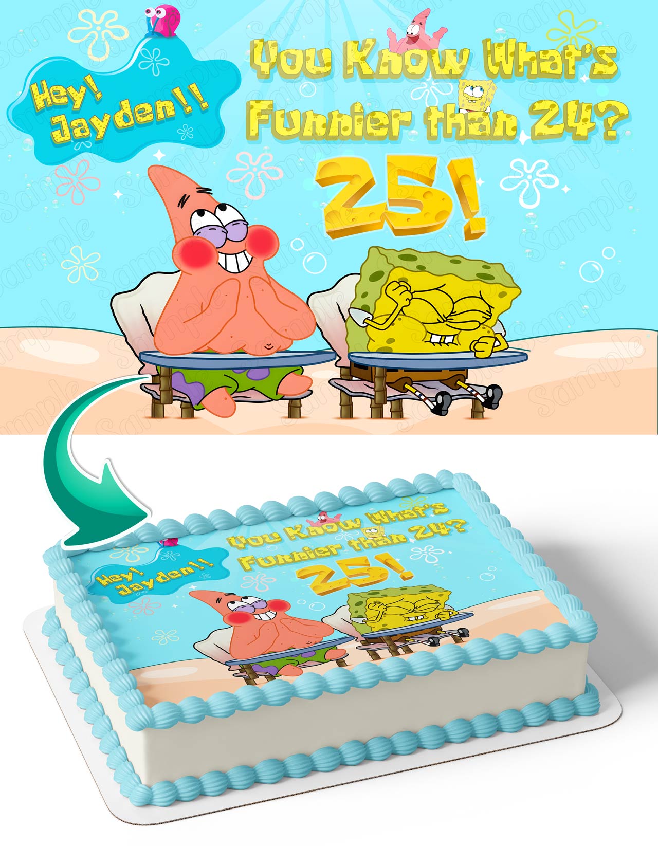 SpongeBob Funnier Than 24 25 Funny Fun Edible Cake Toppers ...