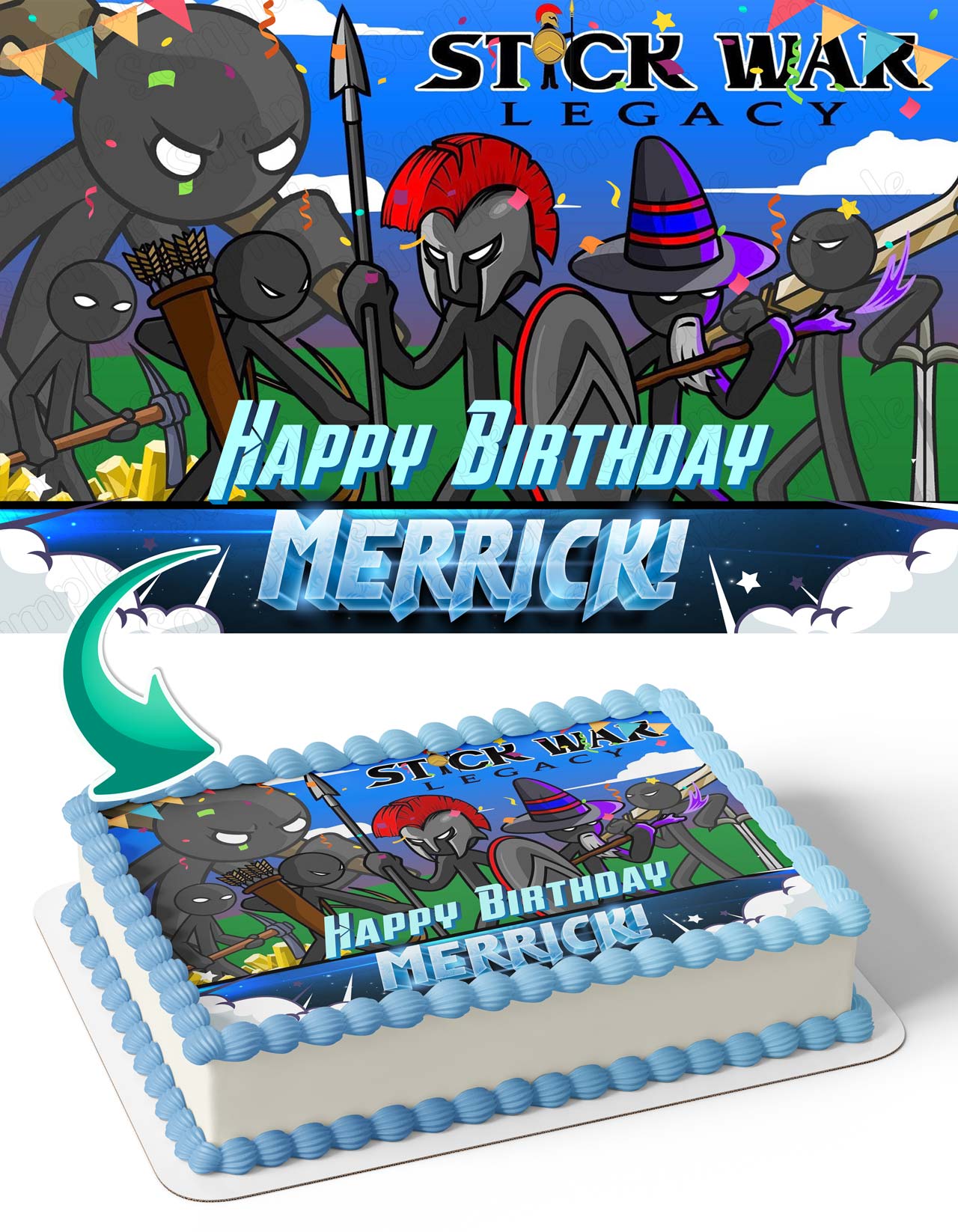 Stick War Edible Cake Toppers – Ediblecaketopper