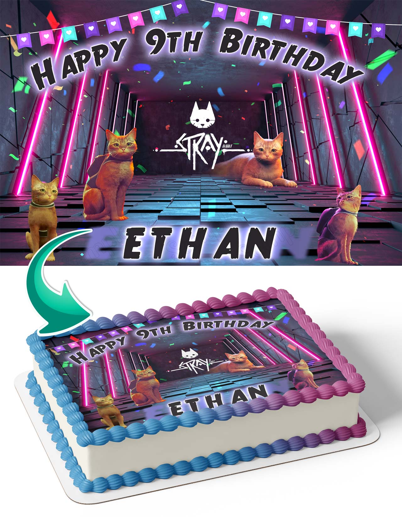 Stray Game Cat Edible Cake Toppers – Ediblecaketopper