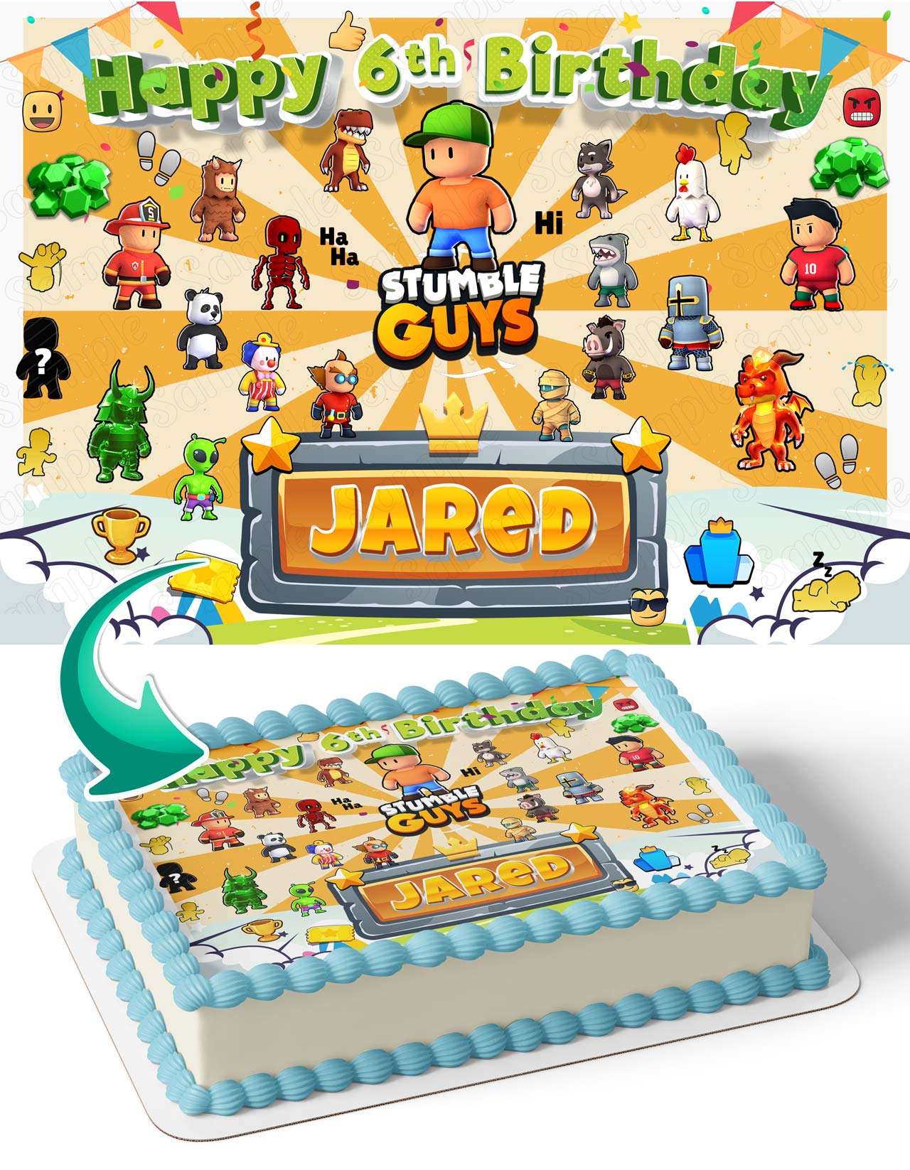 Stumble Guys Edible Cake Toppers – Ediblecaketopper