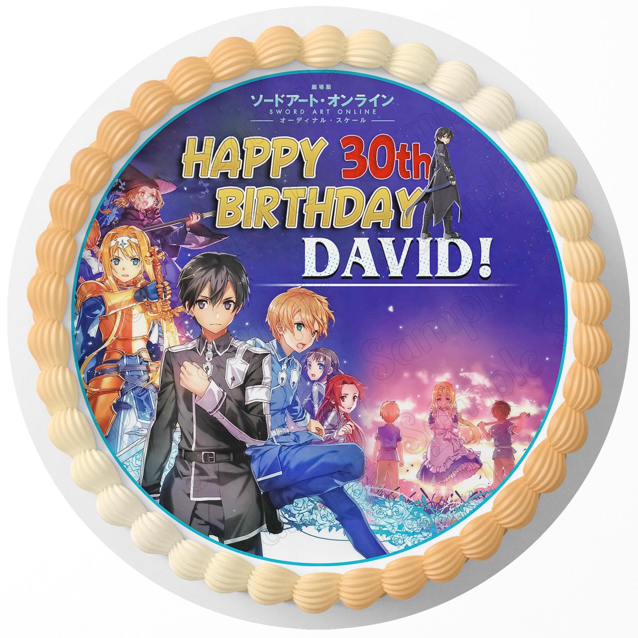 Sword Art Online Edible Cake Toppers Round – Ediblecaketopper
