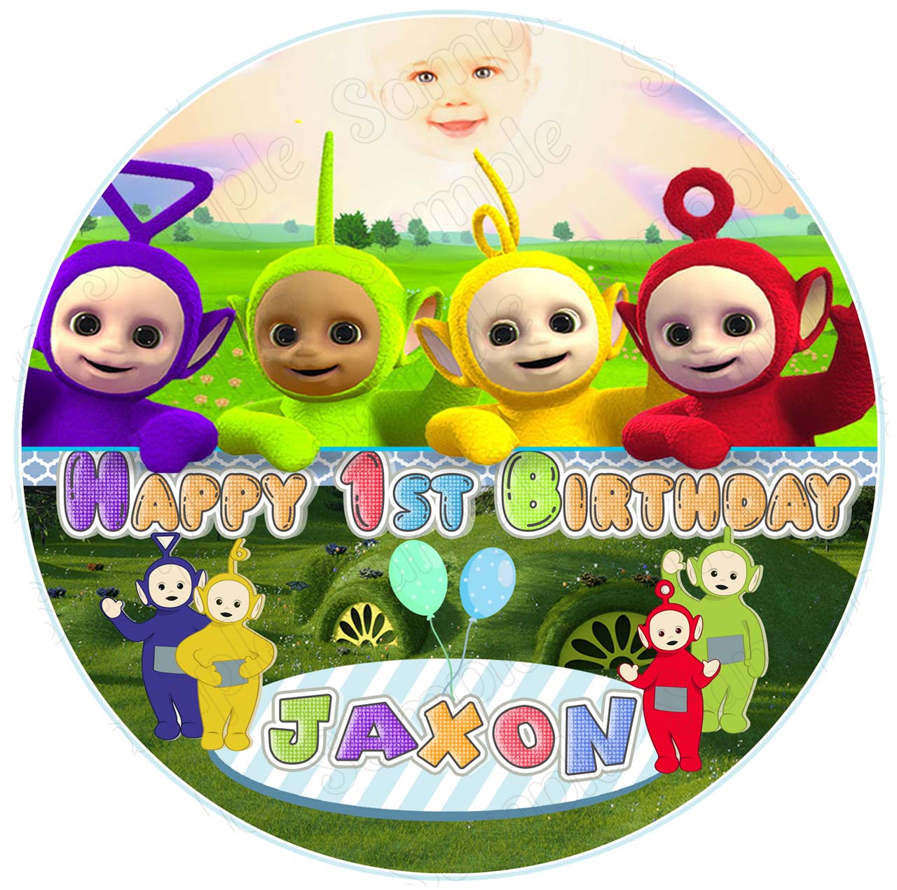 Tele Kids Fun Tubbies Edible Cake Toppers Round – Ediblecaketopper