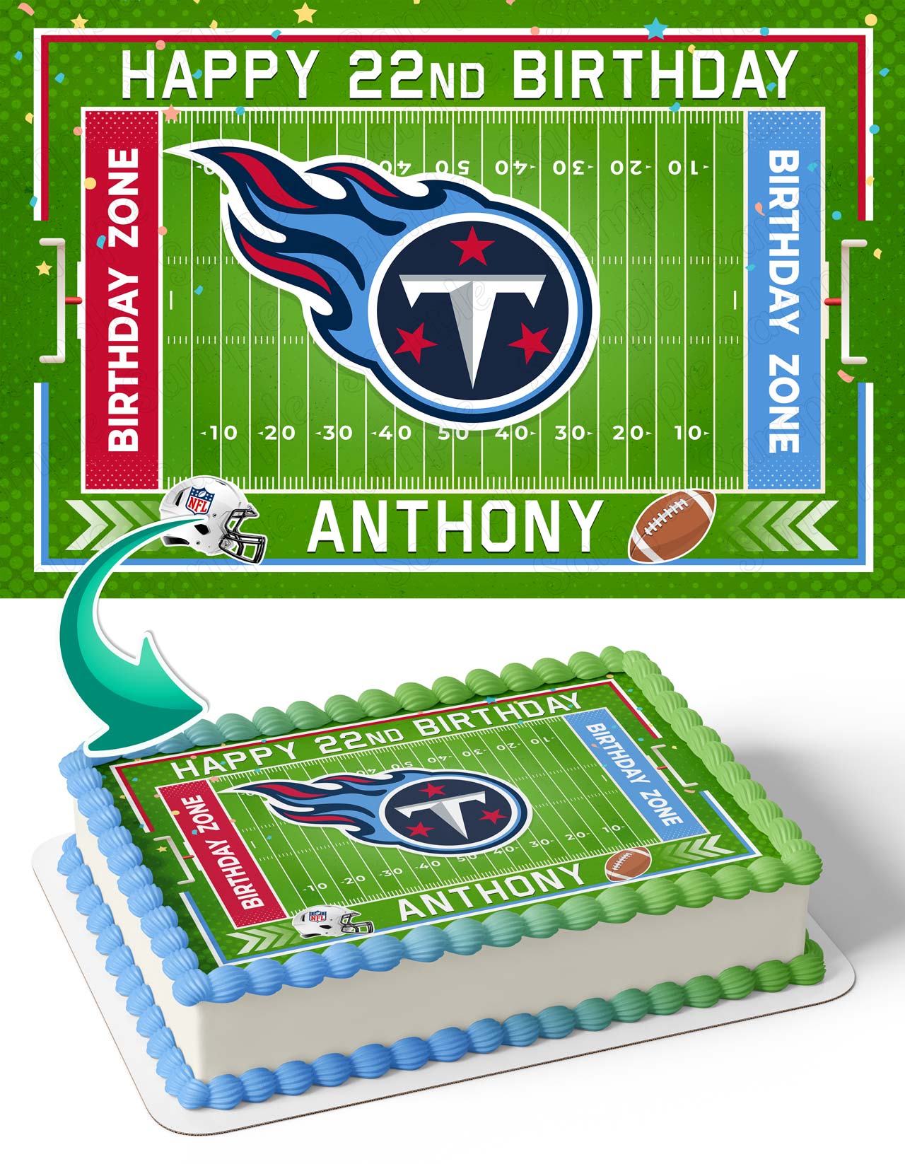 Tennessee Titans Edible Cake Toppers – Ediblecaketopper